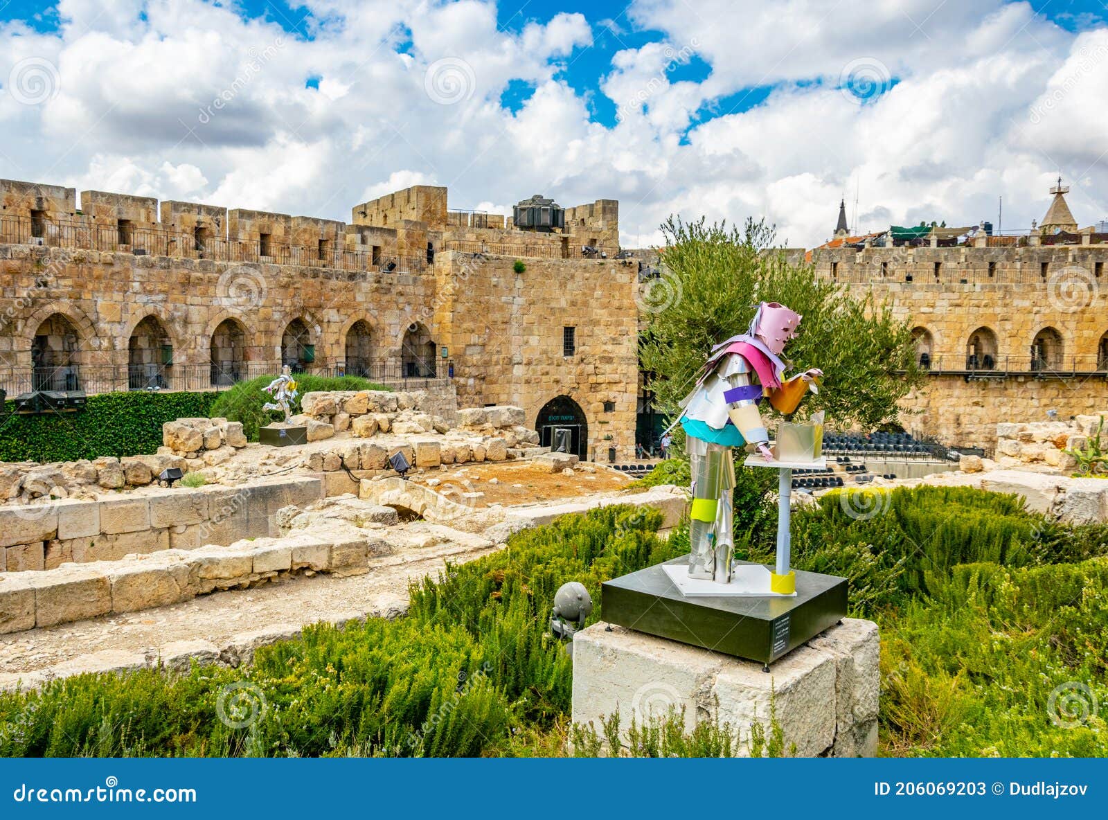 Inner Courtyard of the Tower of David in Jerusalem, Israel Editorial ...