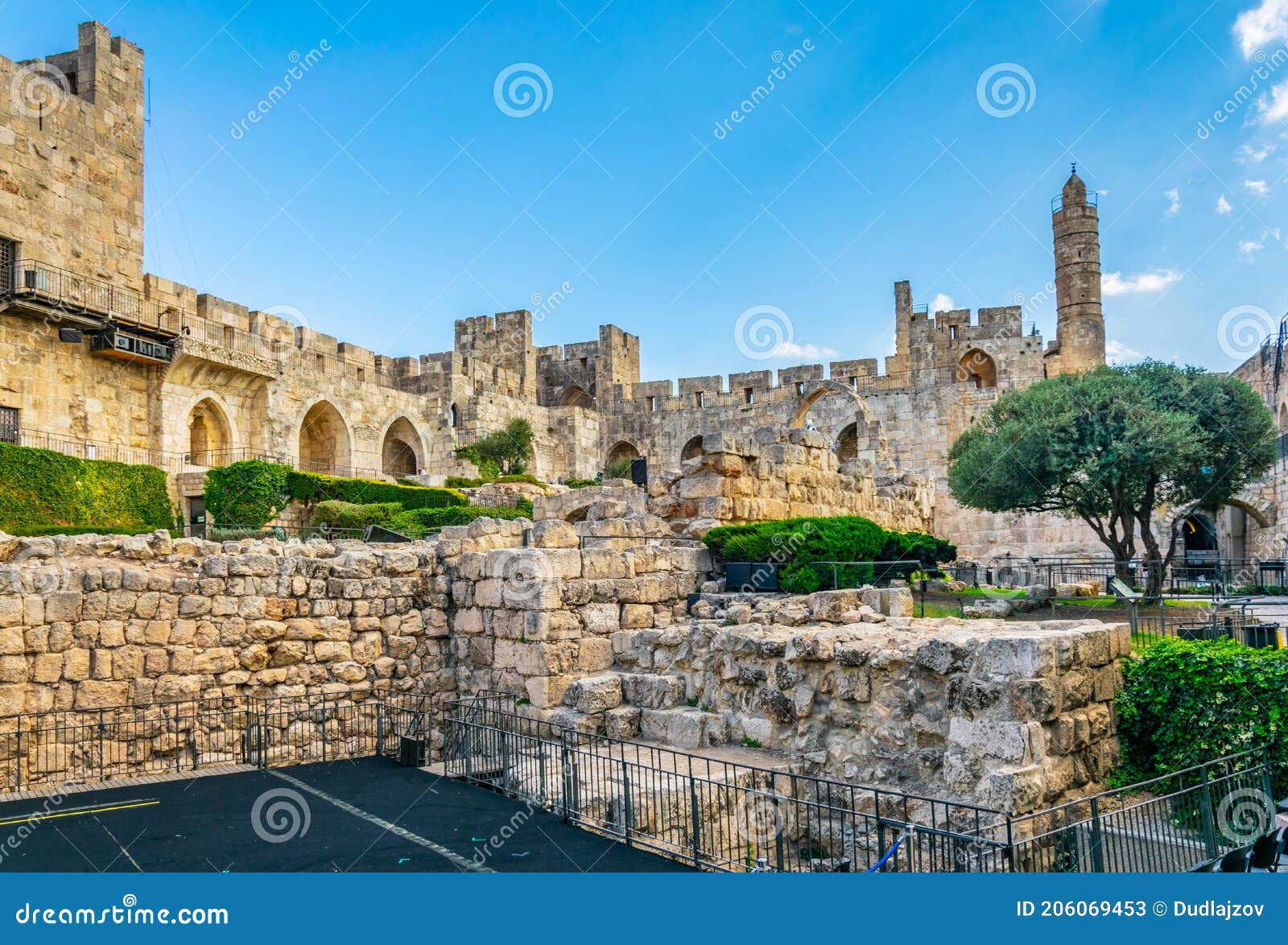 Inner Courtyard of the Tower of David in Jerusalem, Israel Stock Image ...