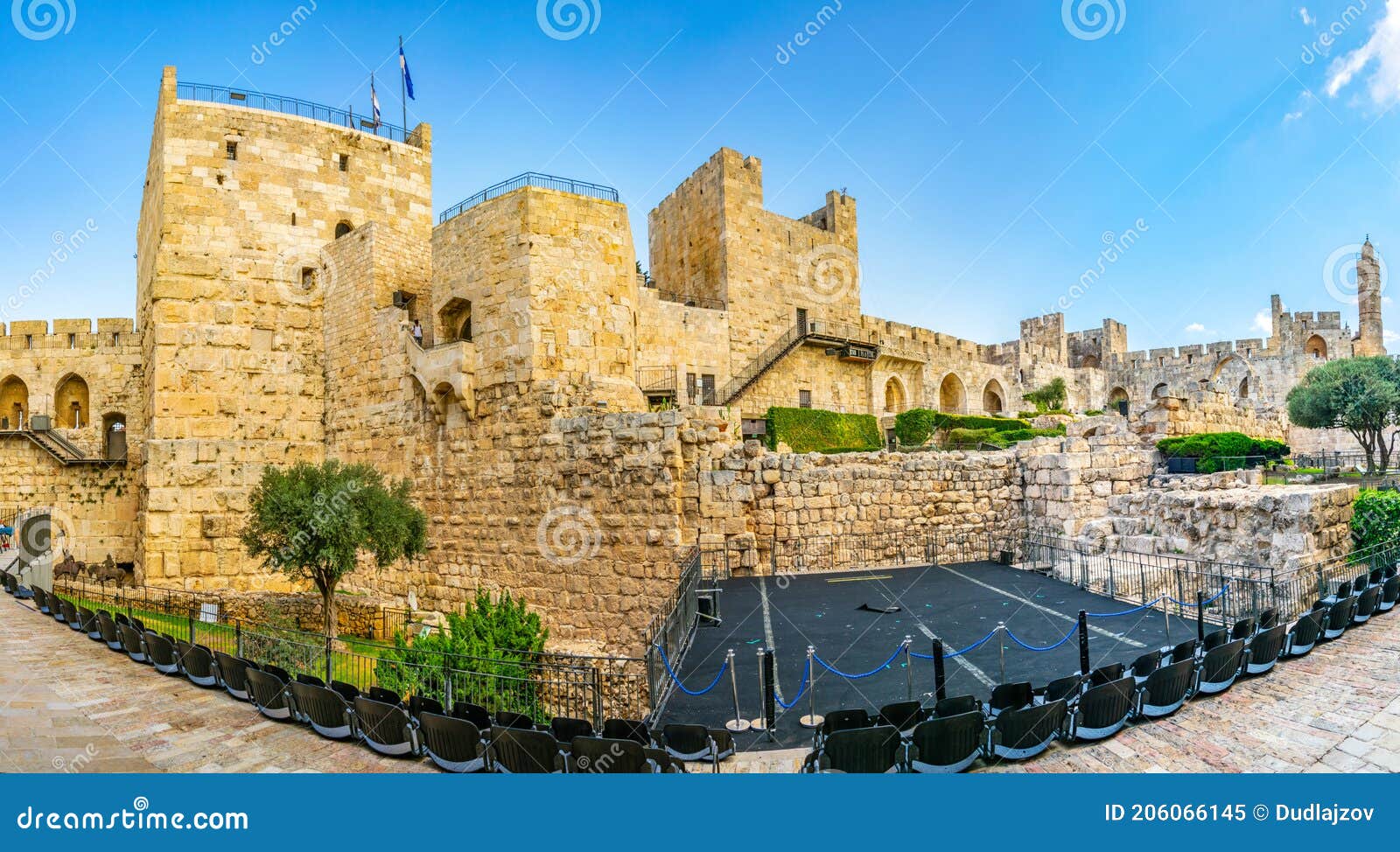 Inner Courtyard of the Tower of David in Jerusalem, Israel Stock Image ...
