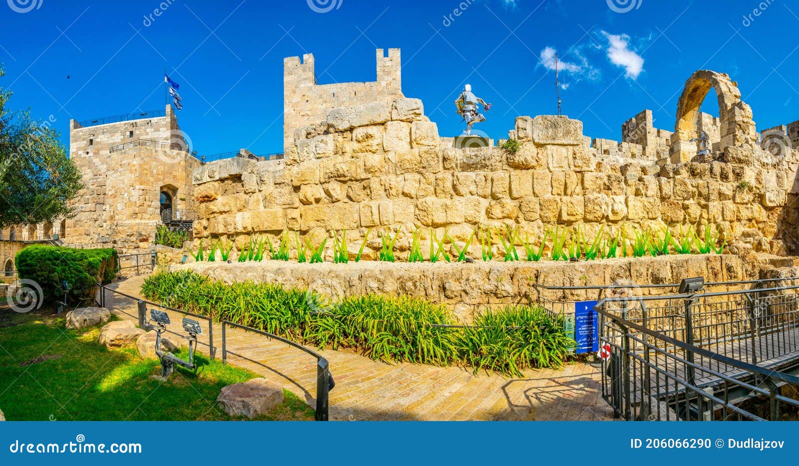 Inner Courtyard of the Tower of David in Jerusalem, Israel Stock Photo ...