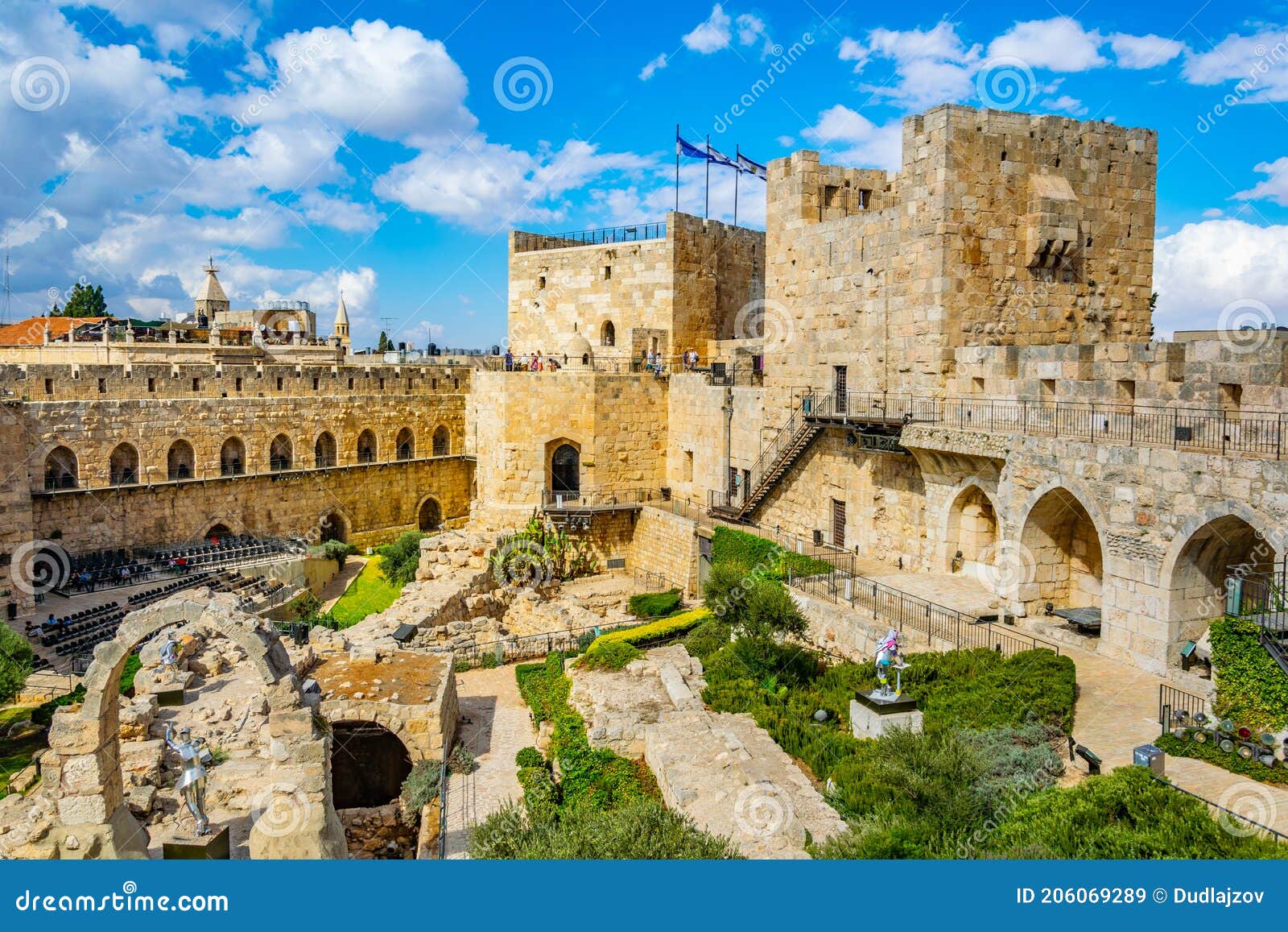 Inner Courtyard of the Tower of David in Jerusalem, Israel Editorial ...