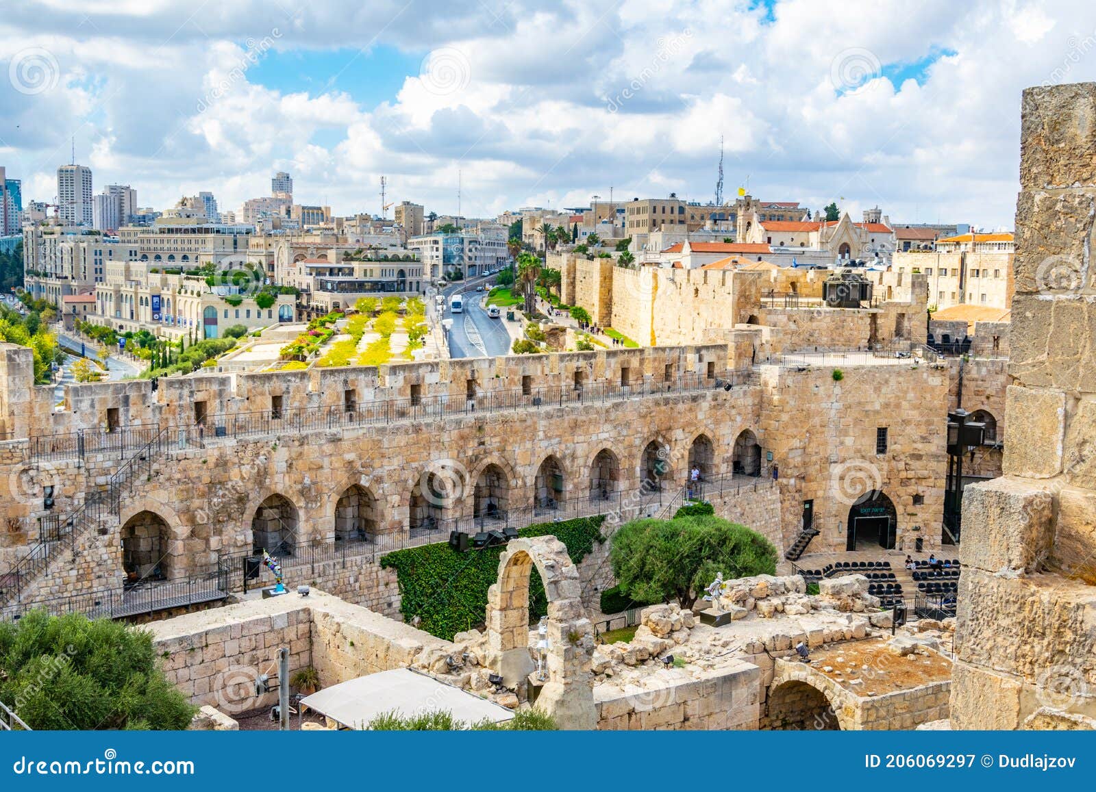 Inner Courtyard of the Tower of David in Jerusalem, Israel Editorial ...