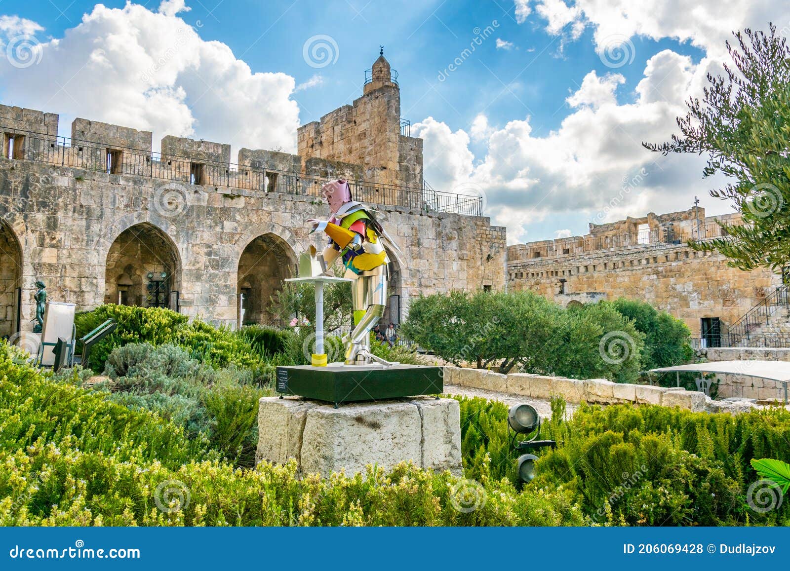 Inner Courtyard of the Tower of David in Jerusalem, Israel Stock Photo ...