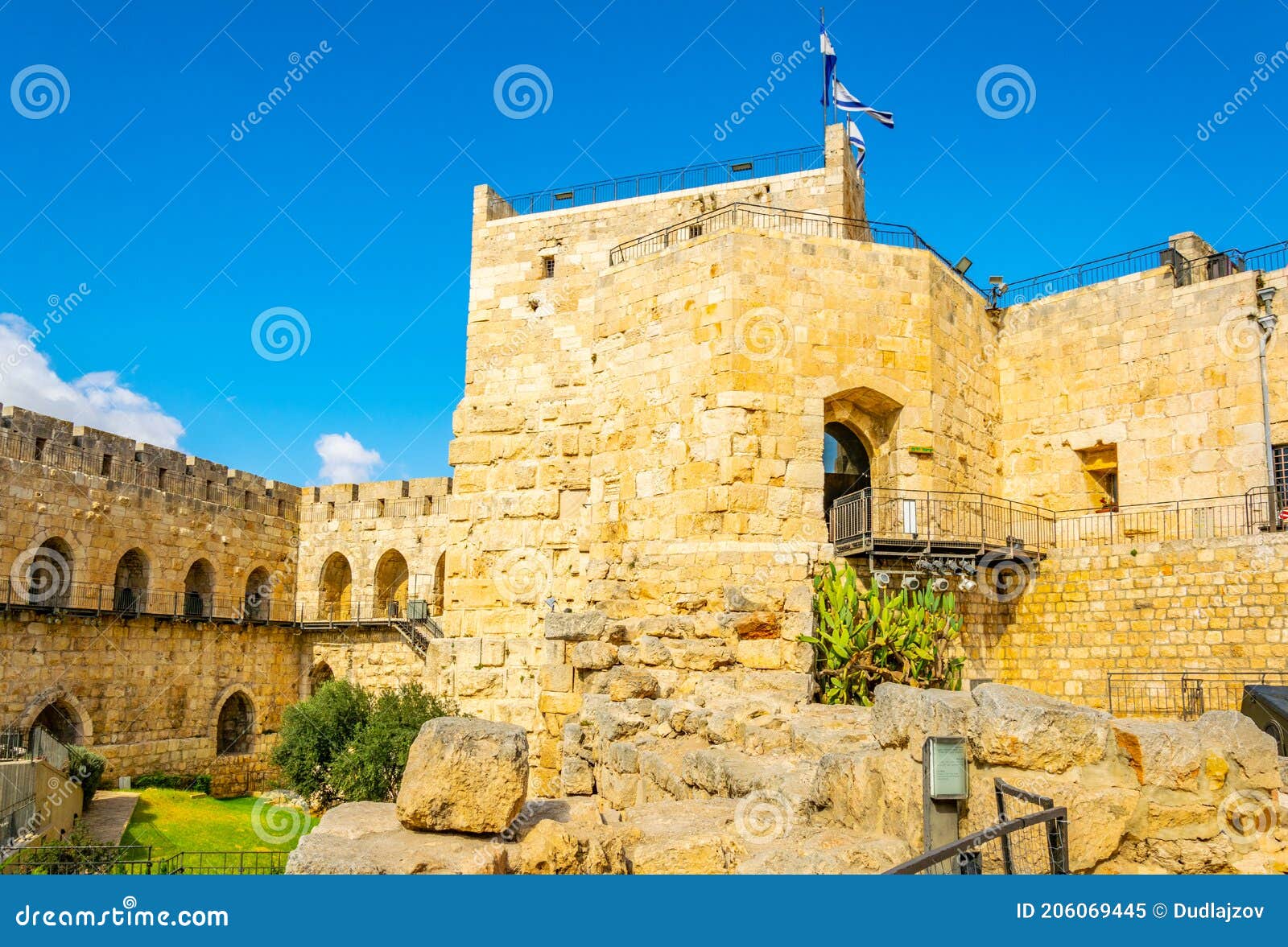 Inner Courtyard of the Tower of David in Jerusalem, Israel Stock Image ...