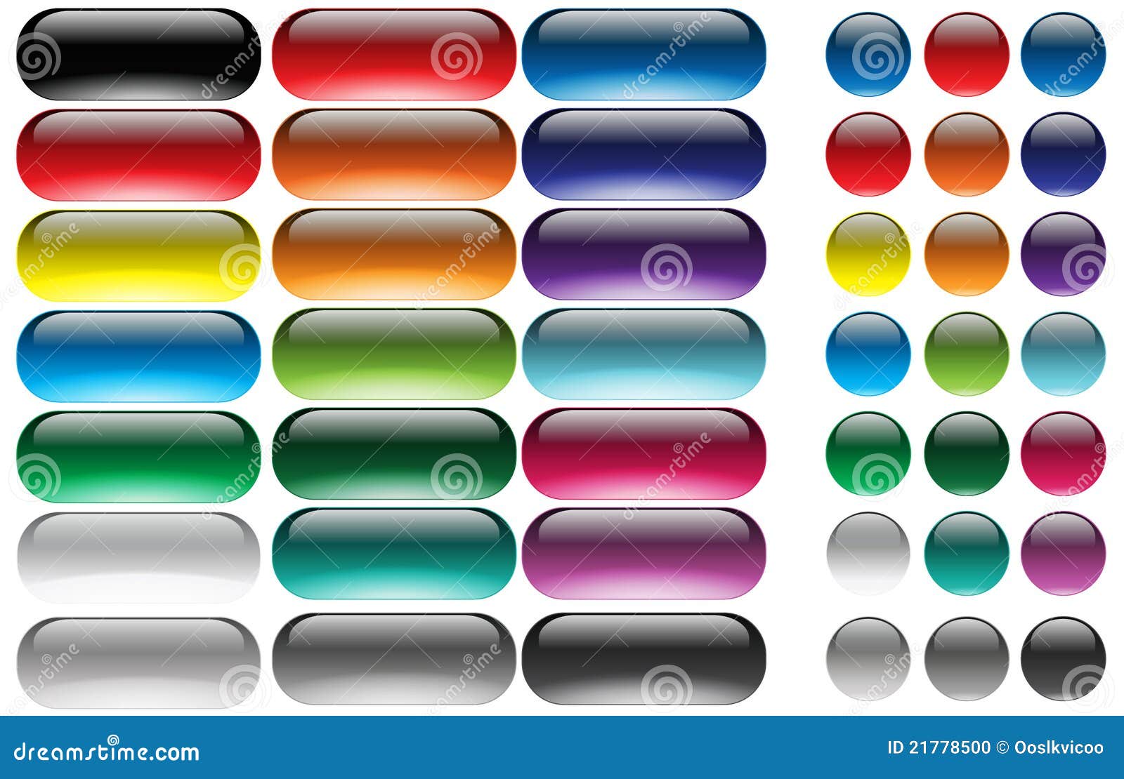 Inner Glow/Glossy Buttons stock vector. Illustration of glassbuttons ...