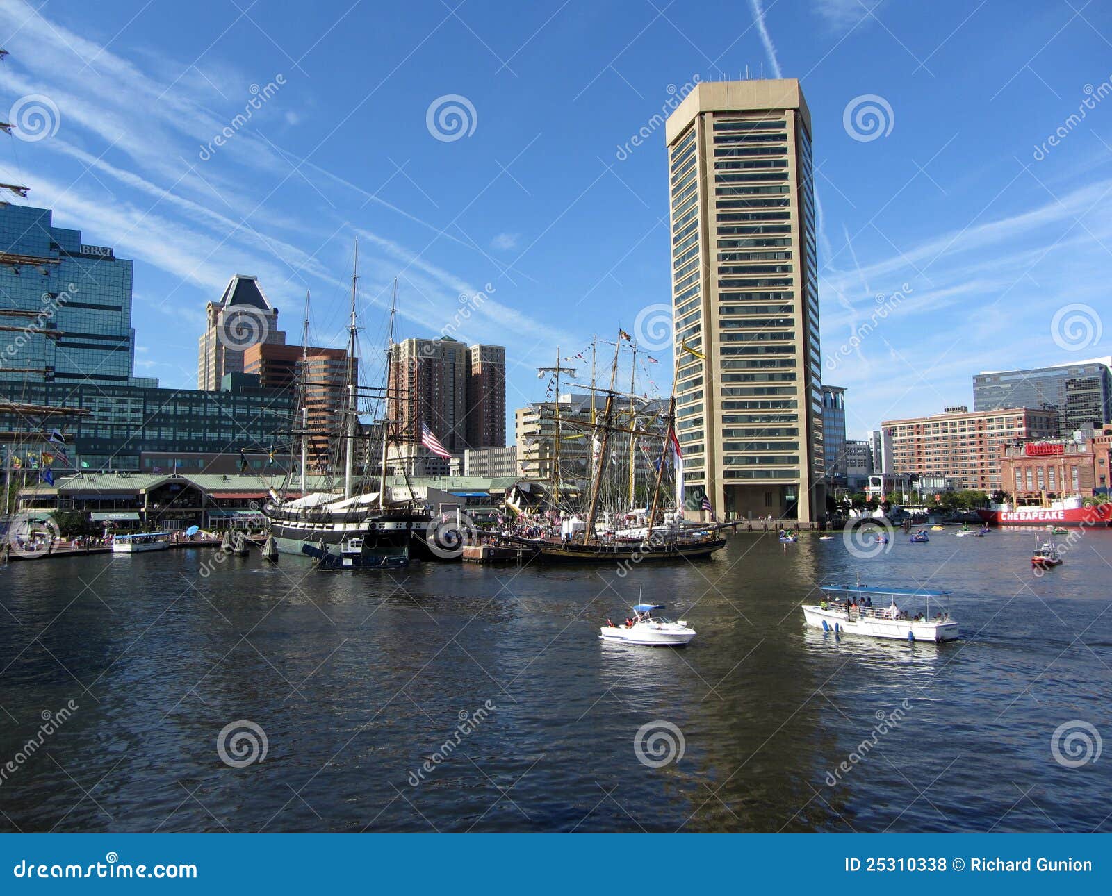 Inner Harbor and Boats editorial stock photo. Image of ships - 25310338