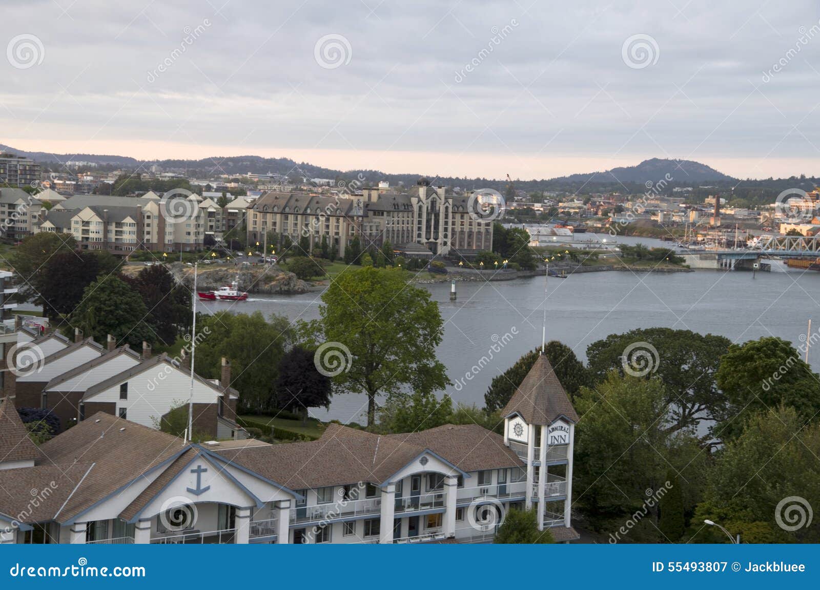 Inner Harbor of Victoria BC Sunset Editorial Photography - Image of ...