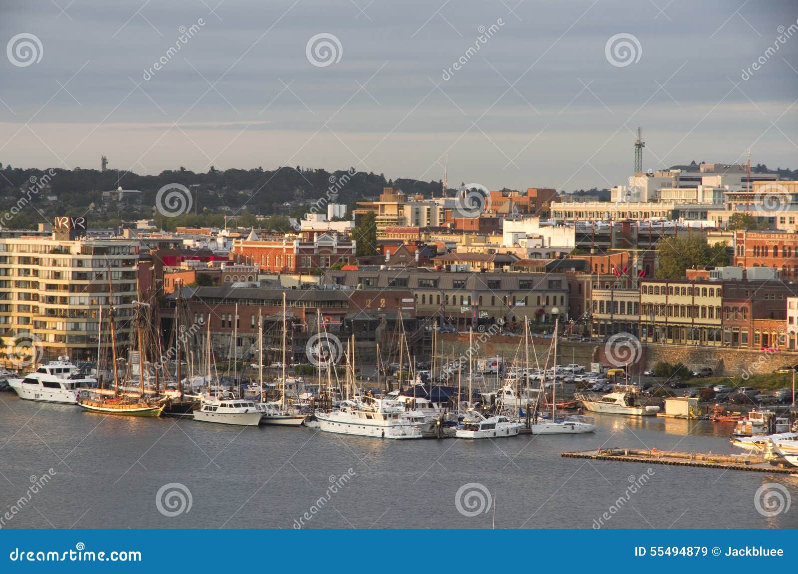 Inner Harbor of Victoria BC Sunset Editorial Stock Image - Image of ...
