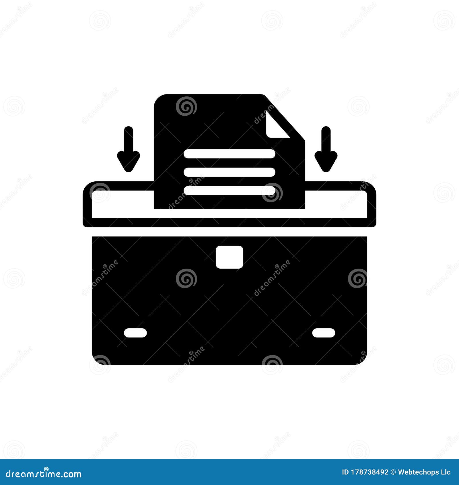 Black Solid Icon for Inner, Inside and Internal Stock Illustration ...