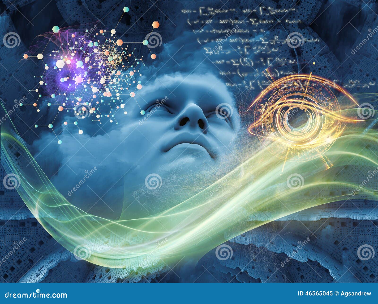 Inner Life of Dream stock illustration. Illustration of android - 46565045