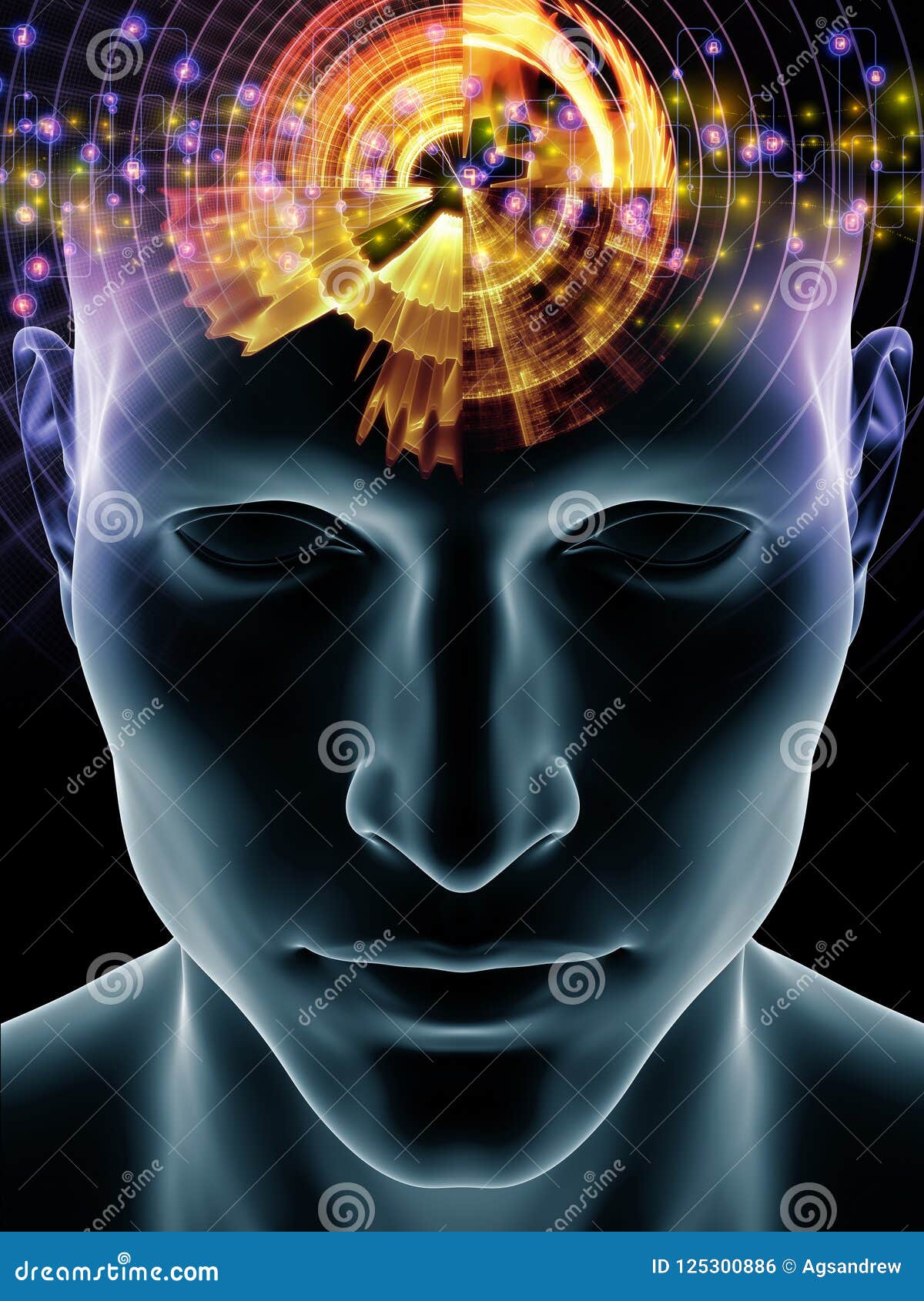 Inner Life of Human Mind stock illustration. Illustration of ...