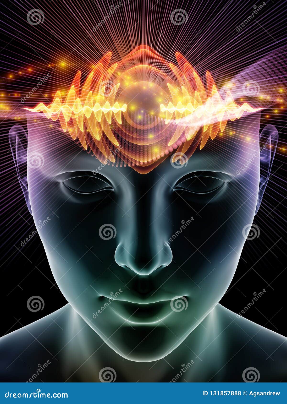 Inner Life of Human Mind stock illustration. Illustration of backdrop ...