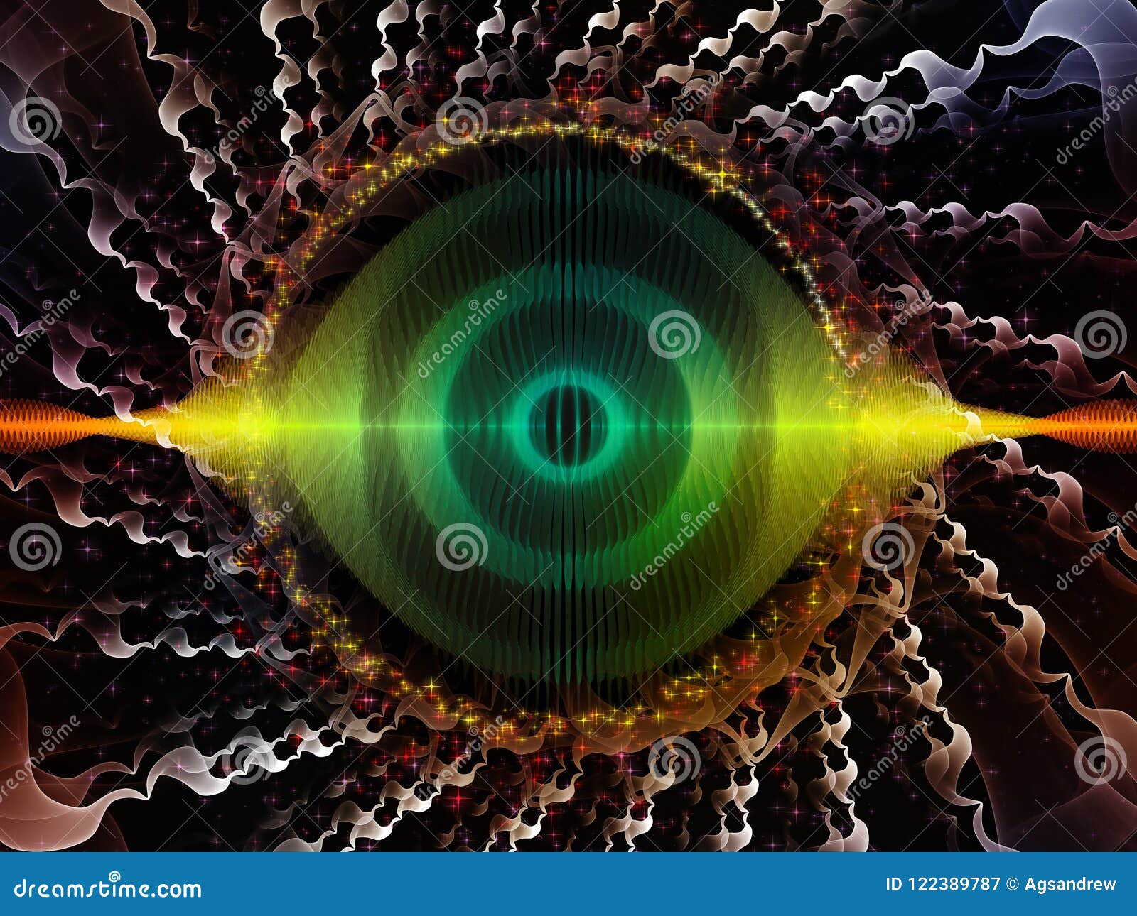 Inner Life of Radial Oscillation Stock Illustration - Illustration of ...