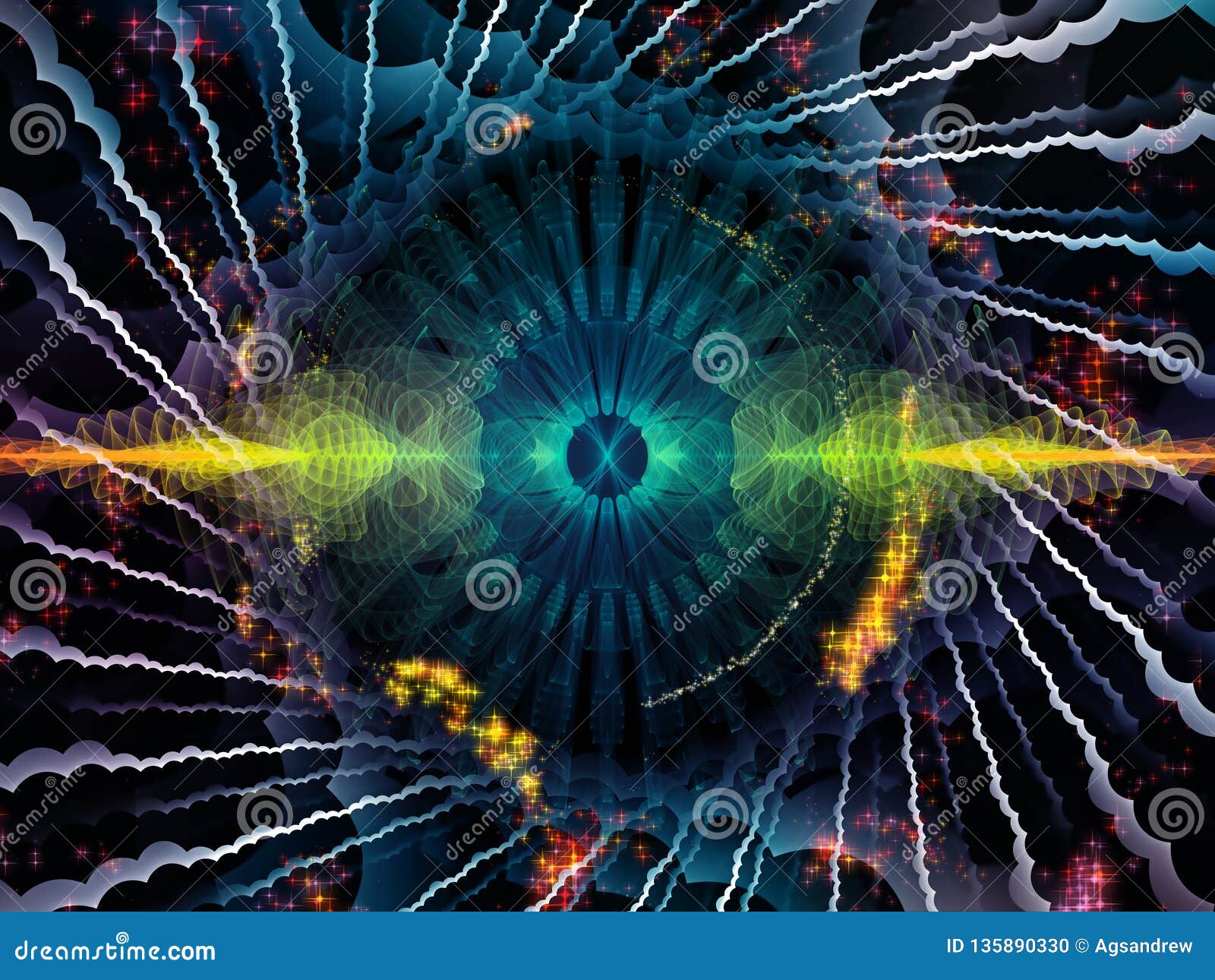 Inner Life of Radial Oscillation Stock Illustration - Illustration of ...