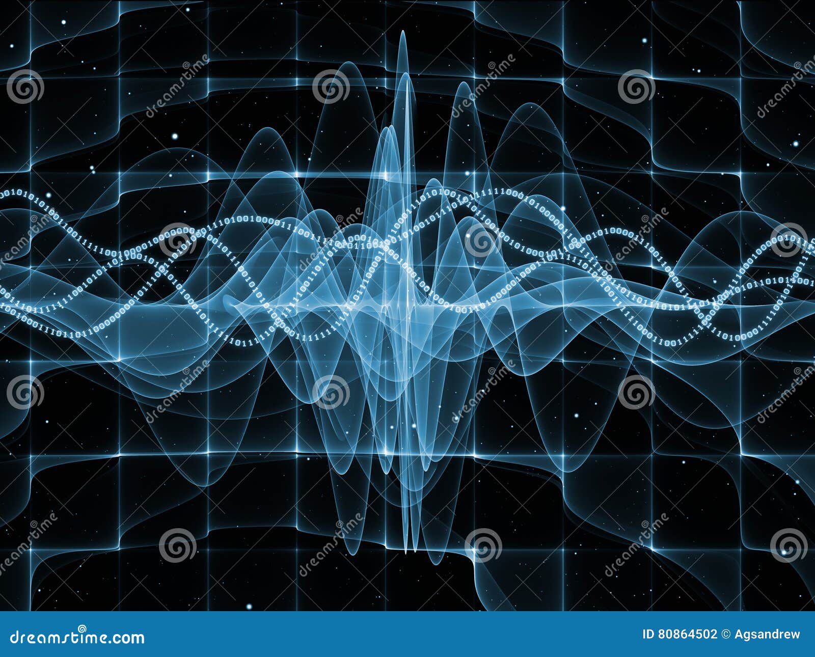 Inner Life of Sine Waves stock illustration. Illustration of knowledge ...