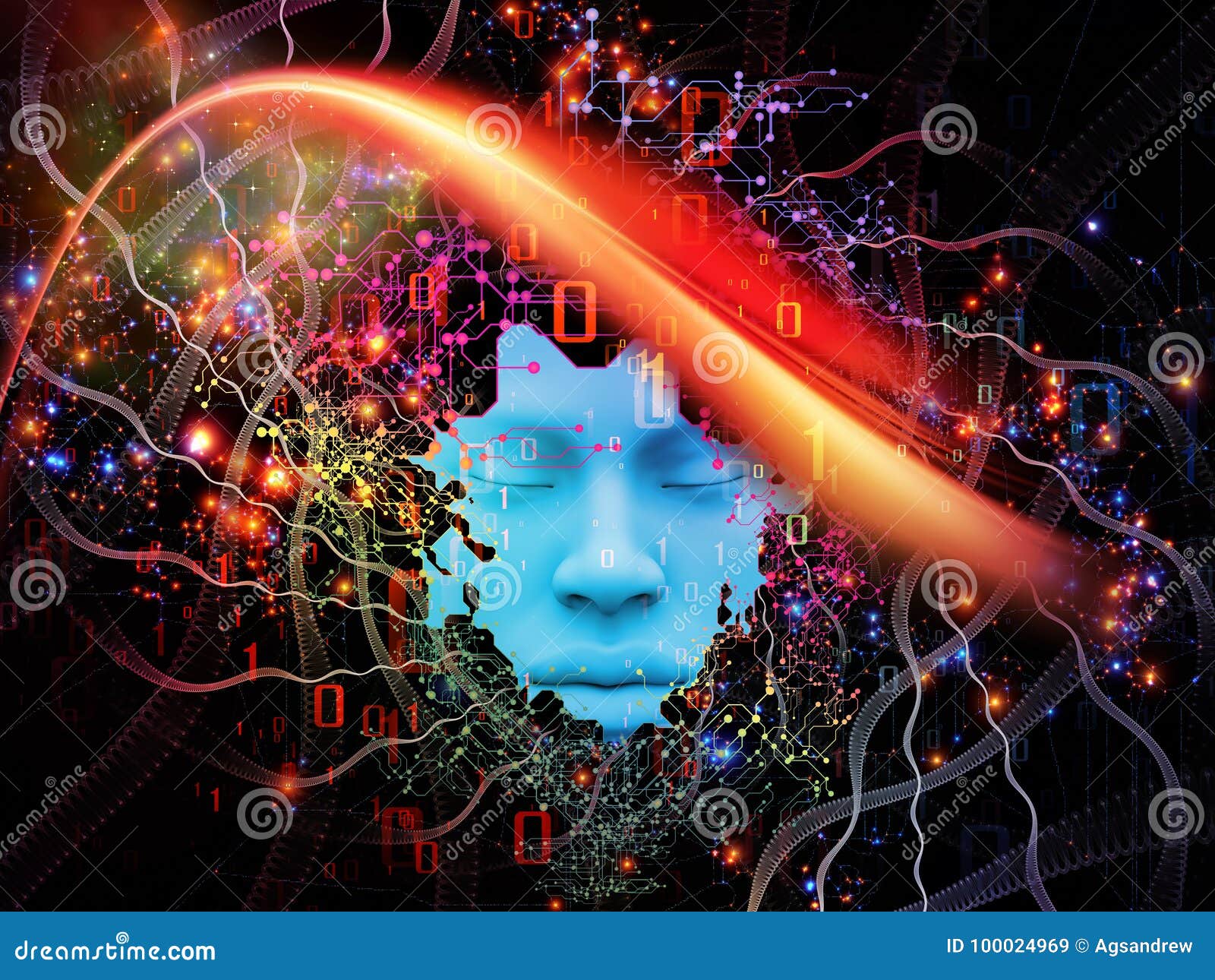 Inner Life of Super Human stock illustration. Illustration of ...