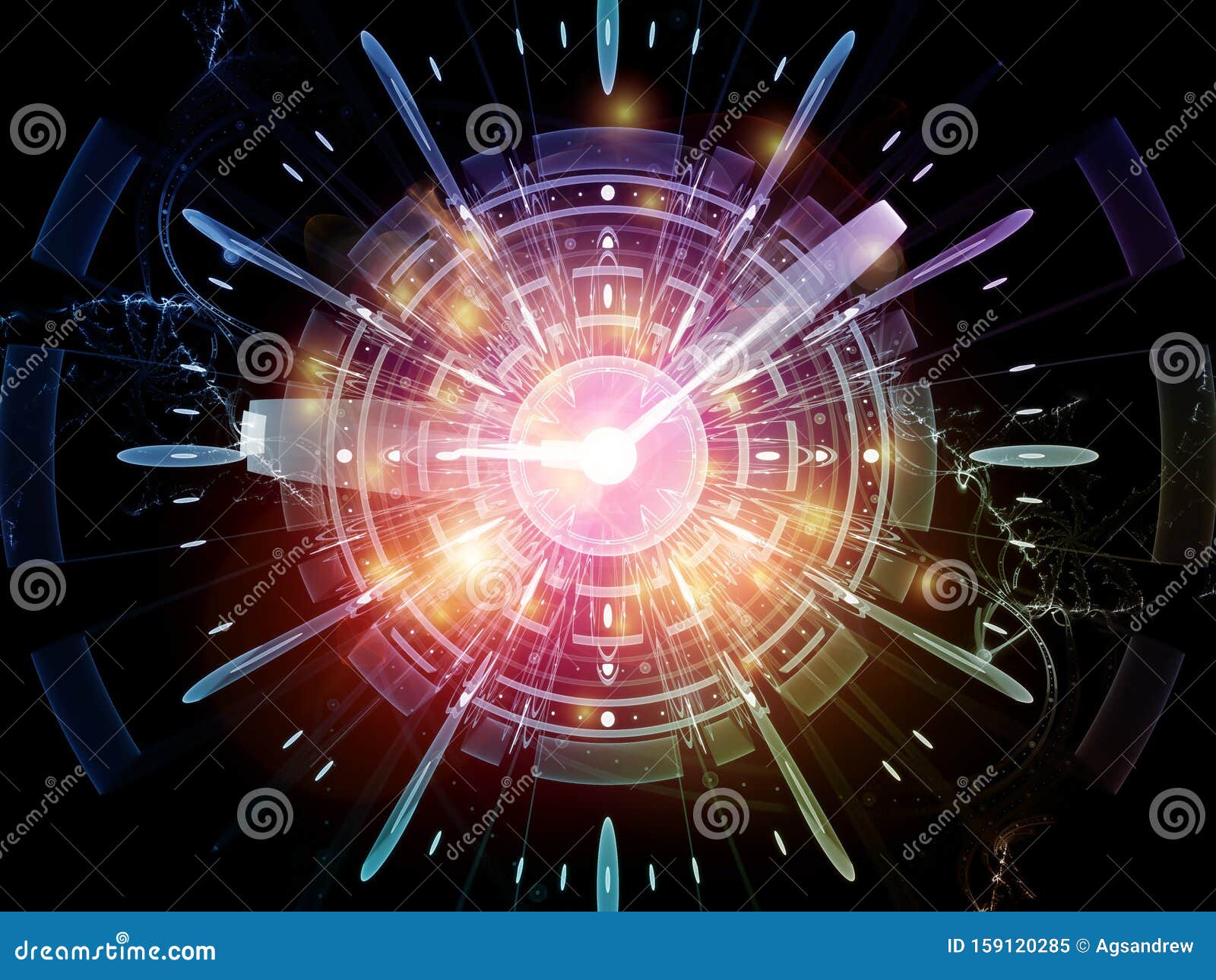 Inner Life of Temporal Realm Stock Illustration - Illustration of light ...