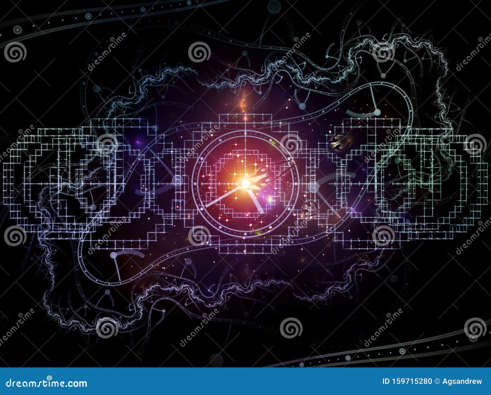 Inner Life of Temporal Realm Stock Illustration - Illustration of ...