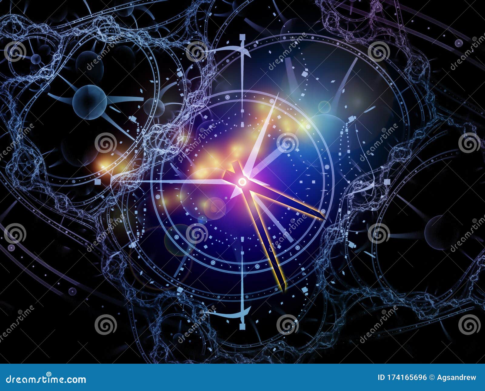 Inner Life of Temporal Realm Stock Illustration - Illustration of light ...