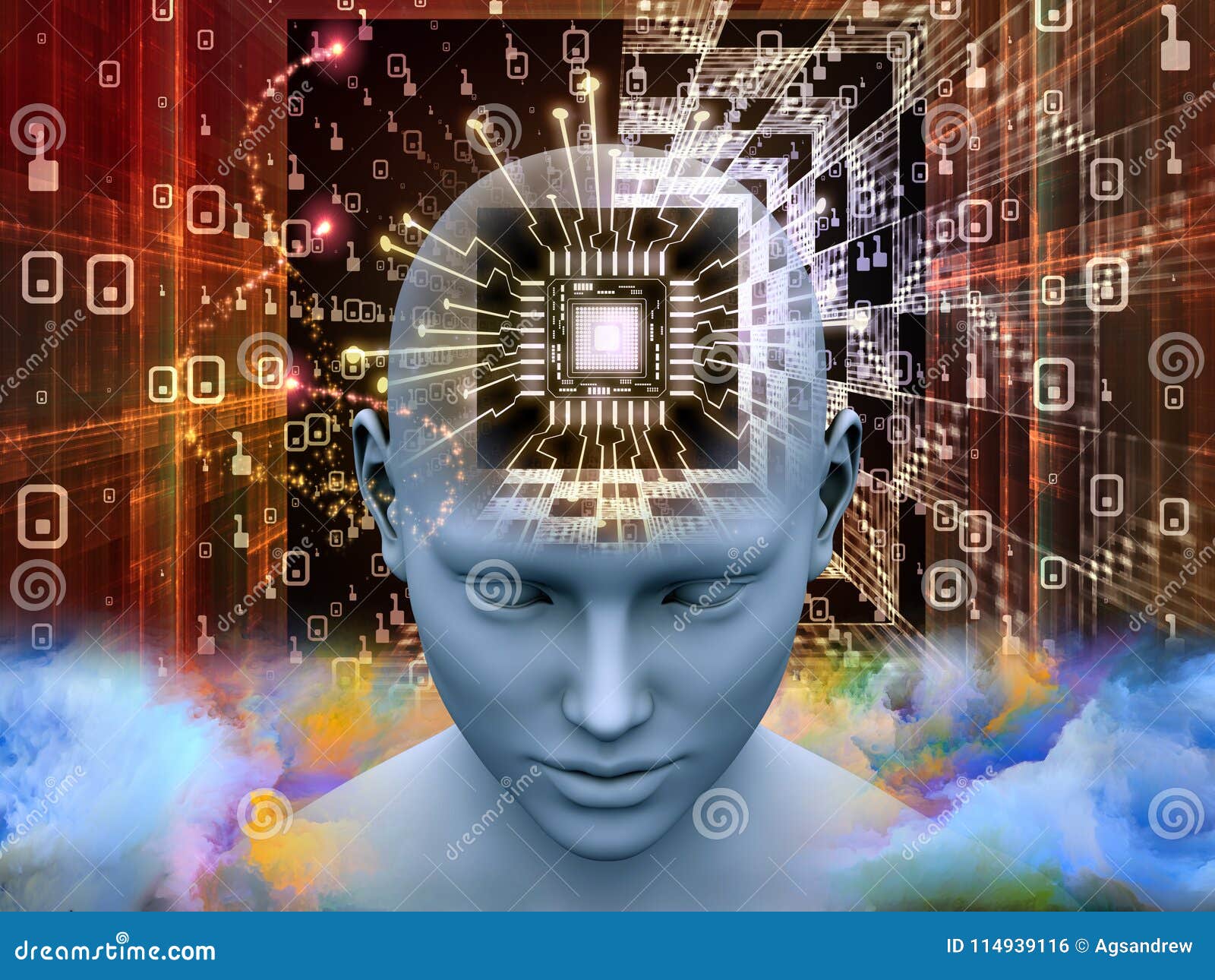 Inner Life of Thought stock illustration. Illustration of brain - 114939116