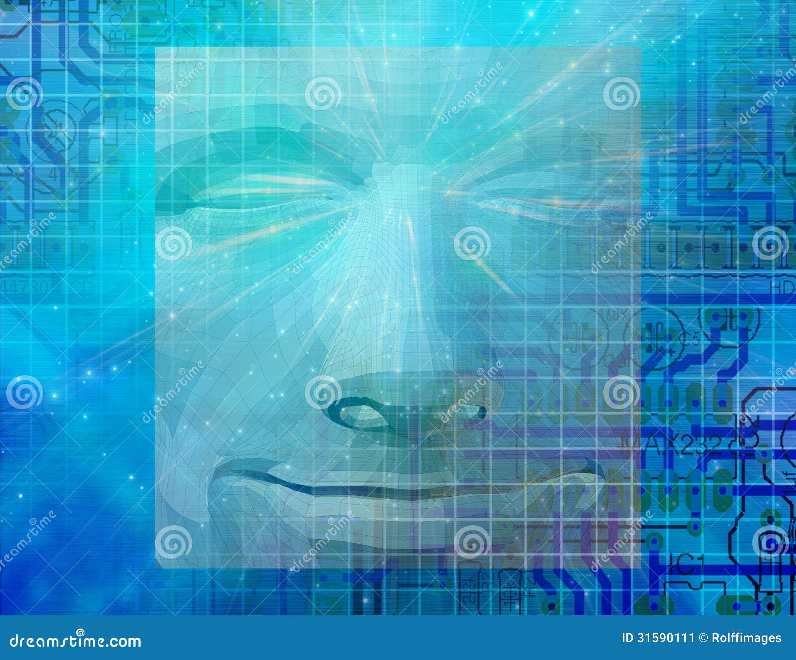 Inner Machine stock illustration. Illustration of digital - 31590111
