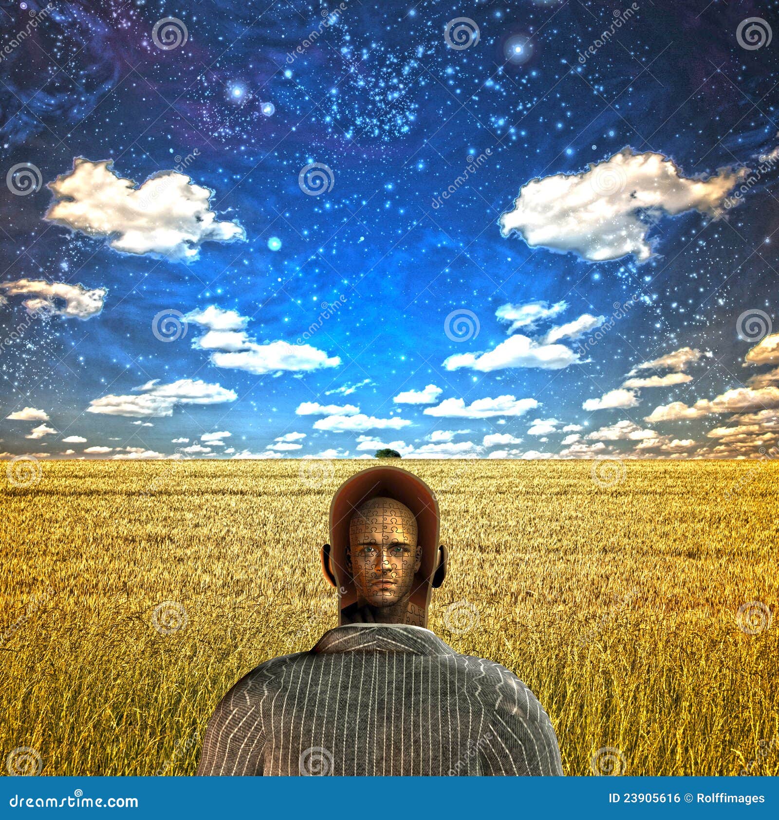 Inner Man stock illustration. Illustration of dream, intellect - 23905616