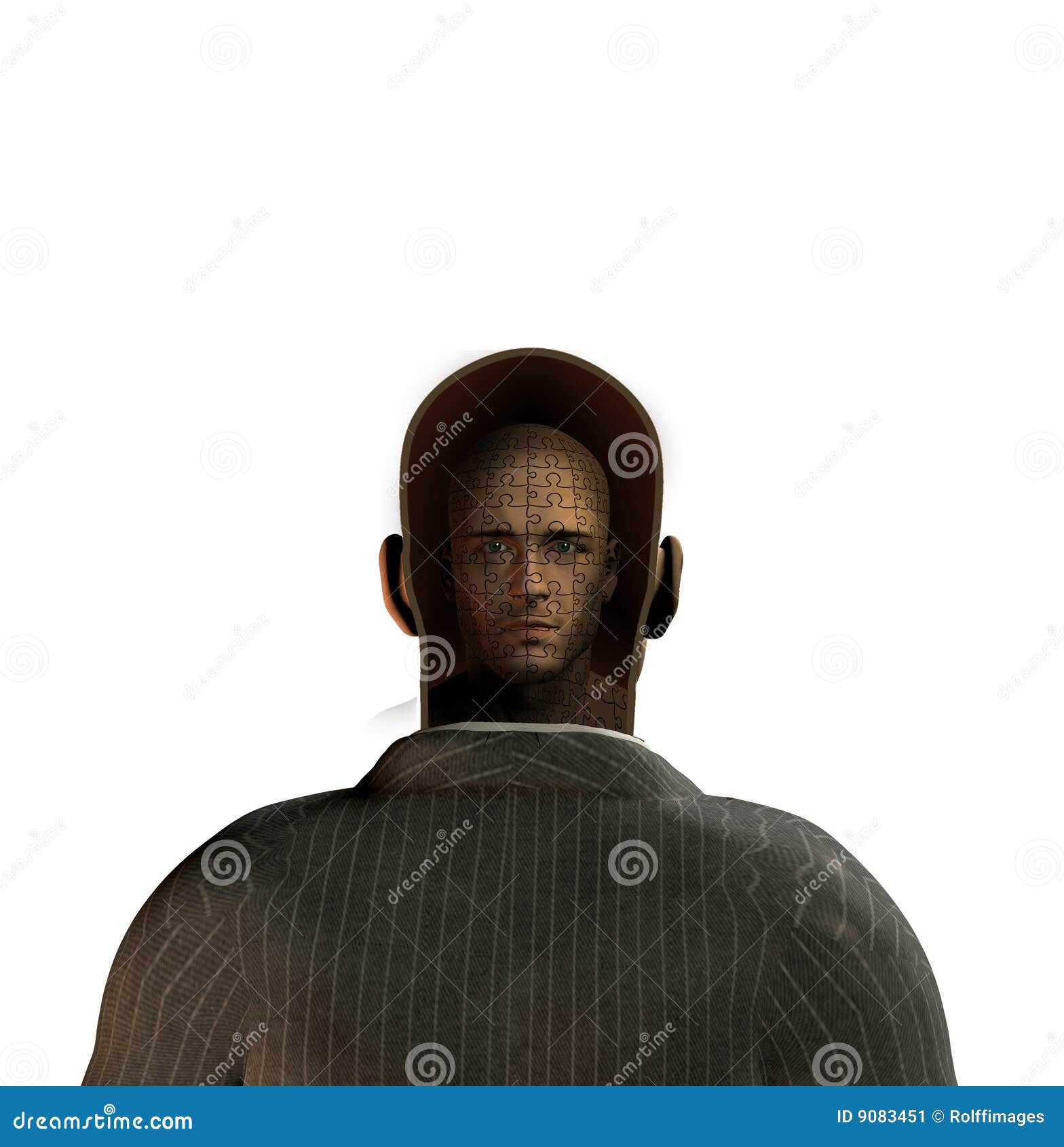 Inner Man stock illustration. Illustration of head, mind - 9083451