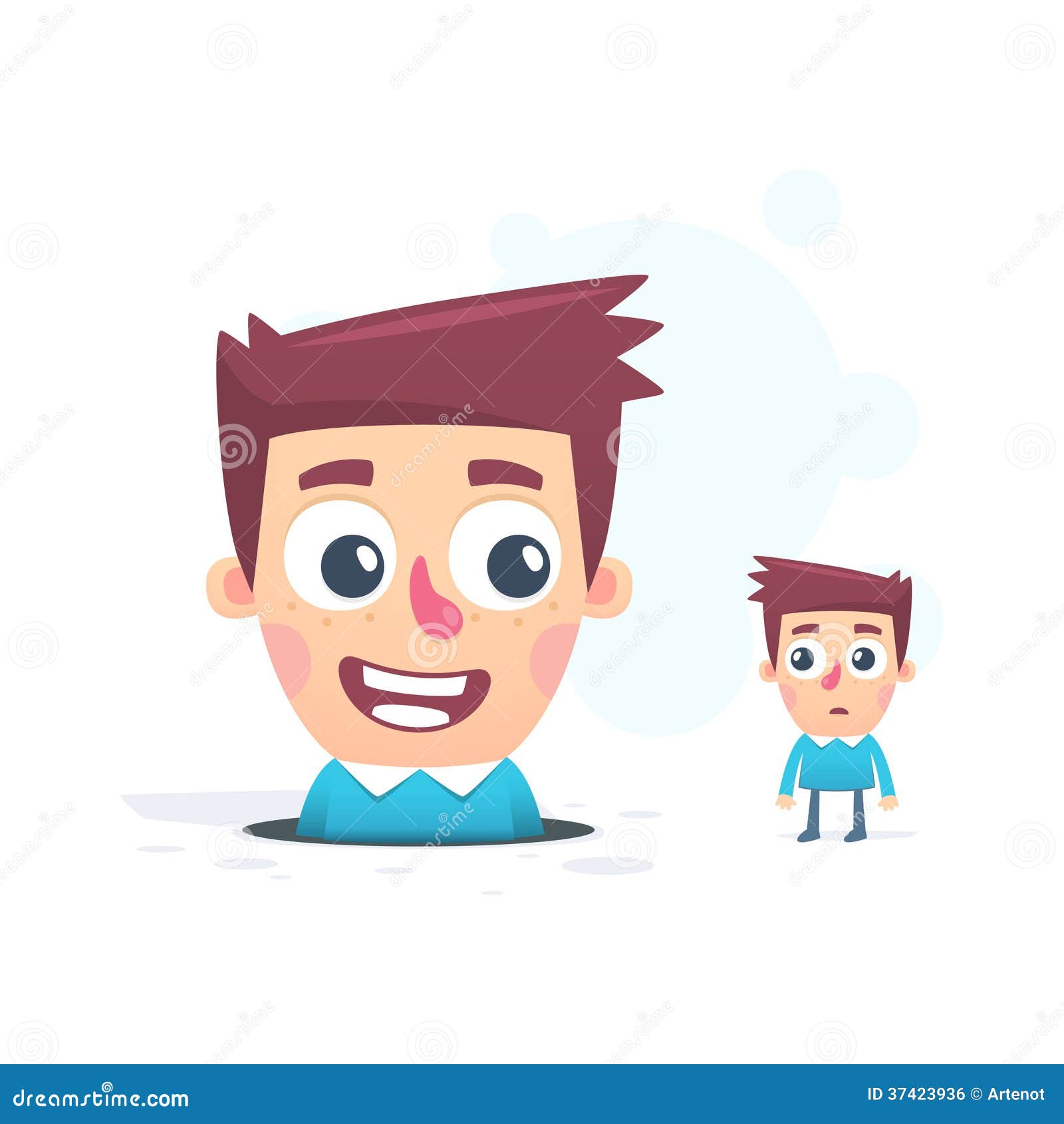 Inner man stock illustration. Illustration of cartoon - 37423936
