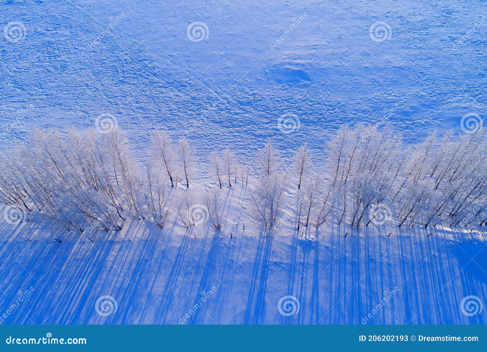 Inner Mongolia snow scene stock image. Image of reflection - 206202193