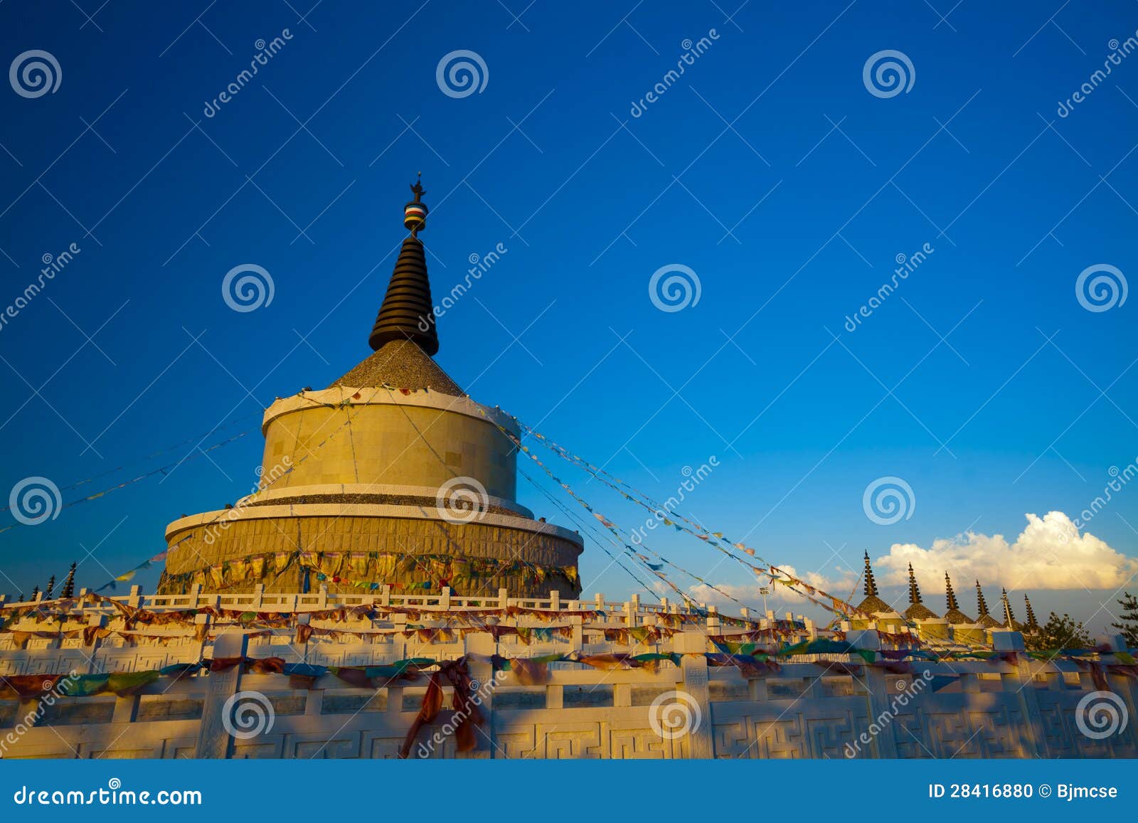 Inner Mongolia Tower Sunrise Stock Photo - Image of religion, cloud ...