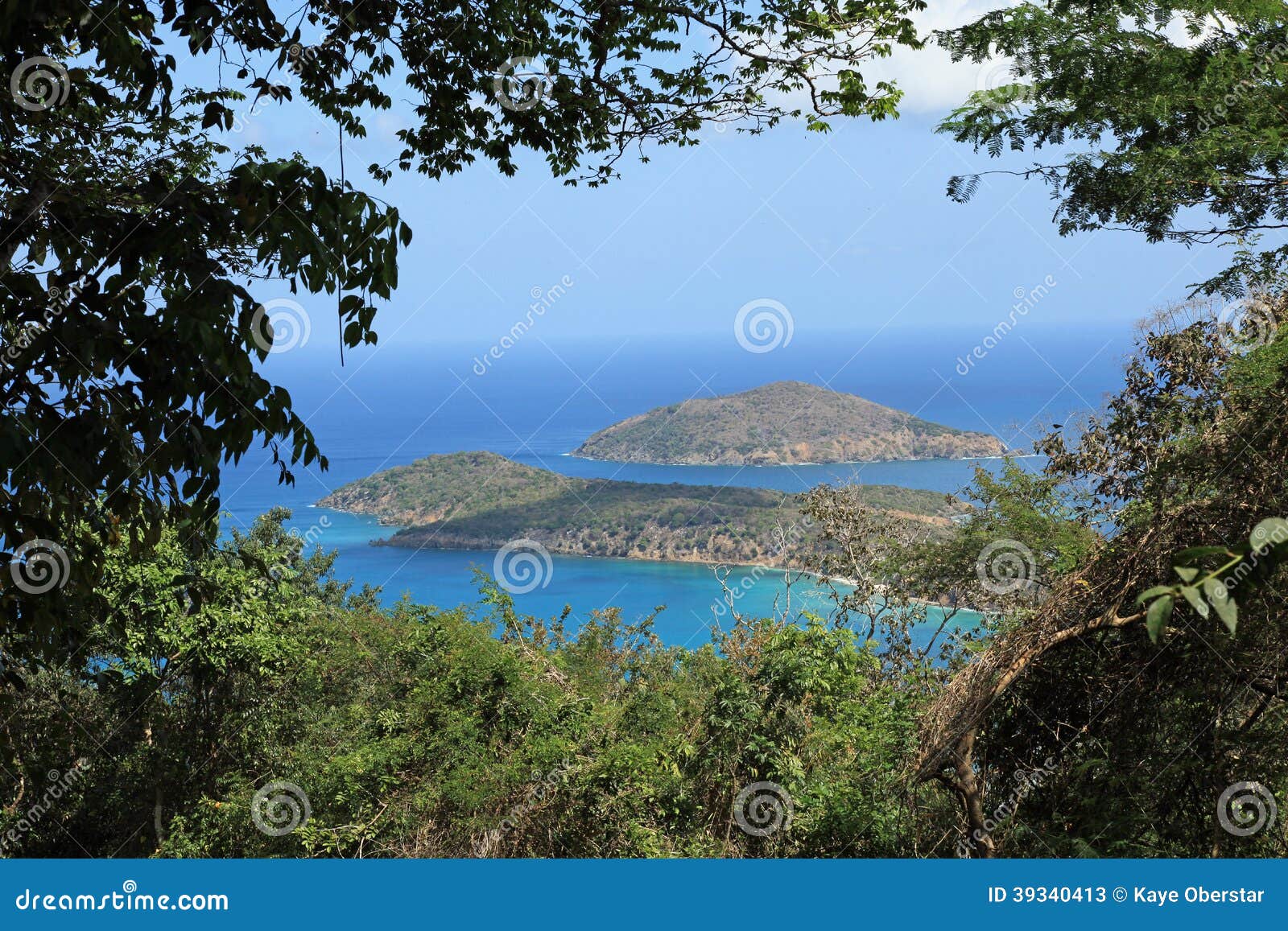 Inner and Outer Brass Islands from St Thomas Stock Image - Image of ...