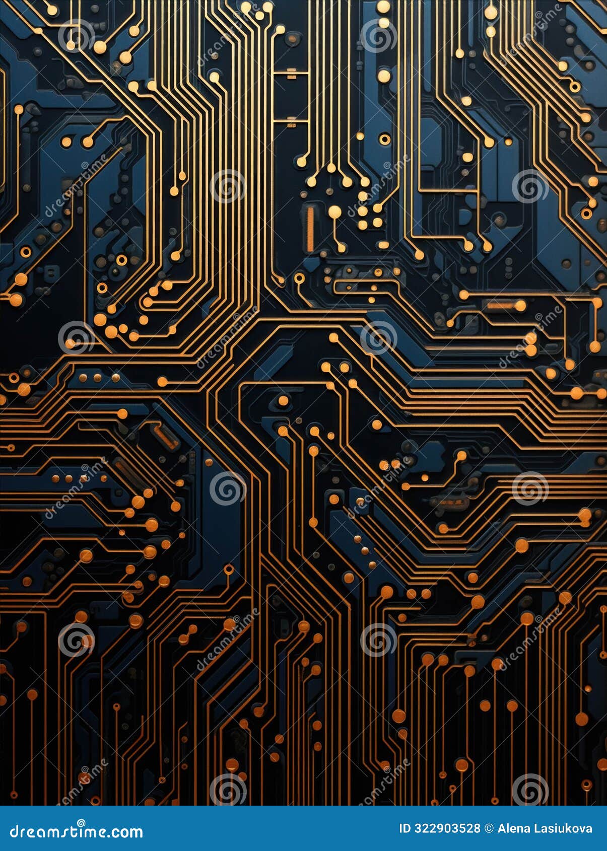 Inner and Outer Circuit Board. Motherboard Abstract Background ...