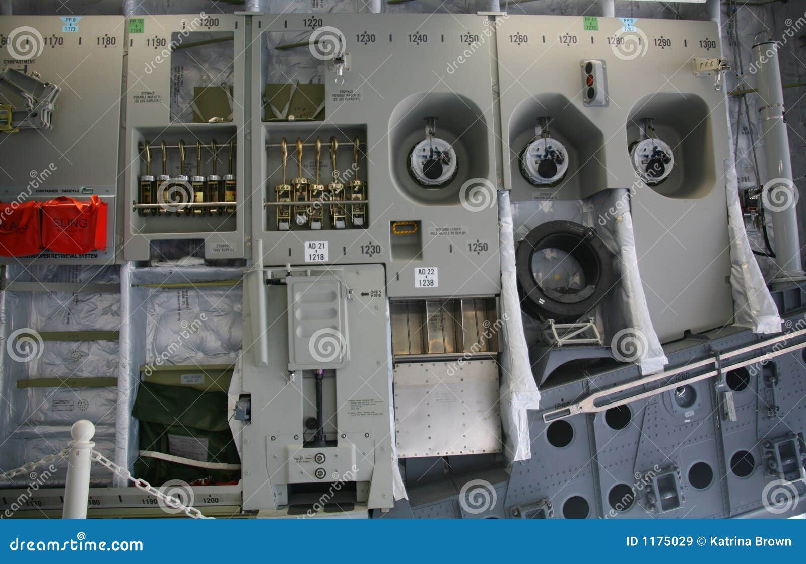 Inner Panel of Military C-17 Aircraft Stock Image - Image of hangar ...