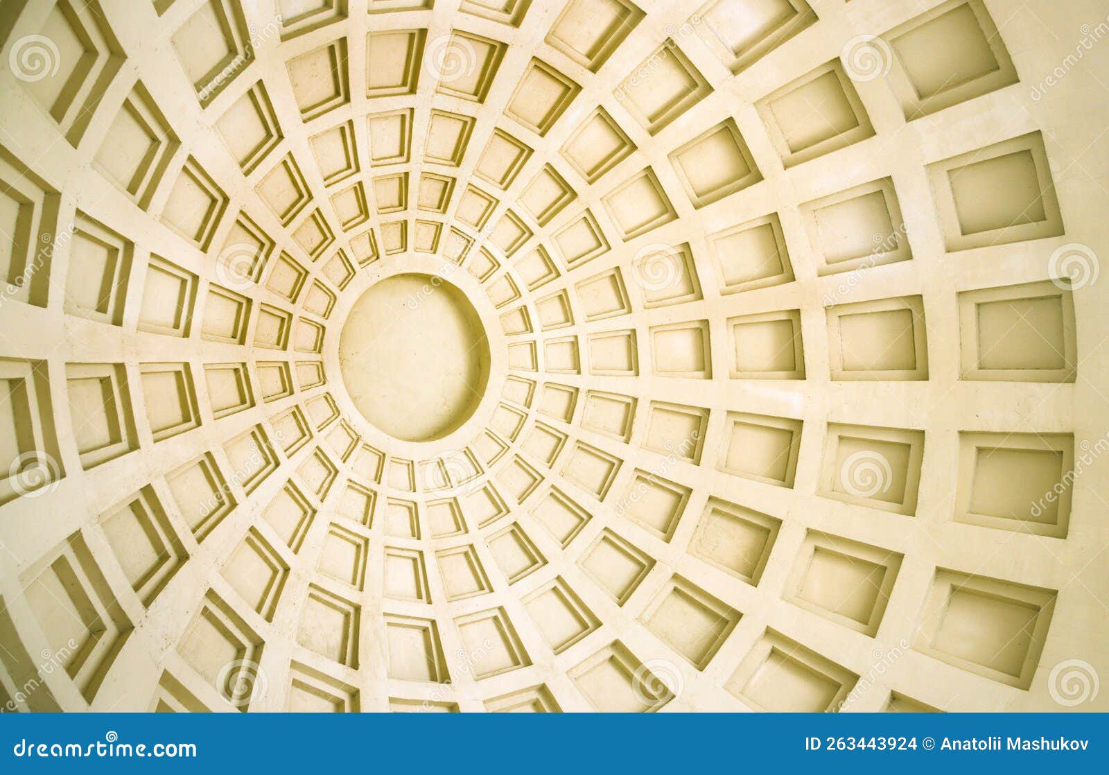 The Inner Part of the Dome, Made with an Ornament of Geometric Shapes ...