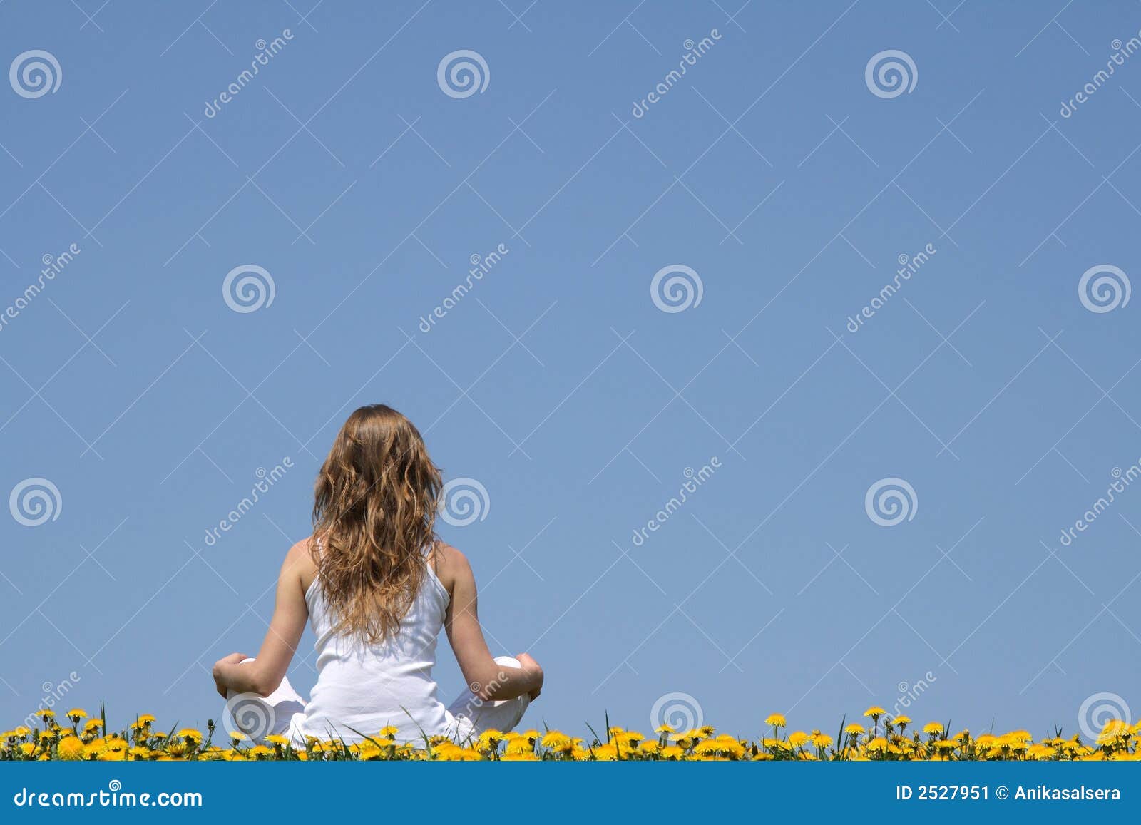 Inner peace stock image. Image of mood, longhaired, calmness - 2527951