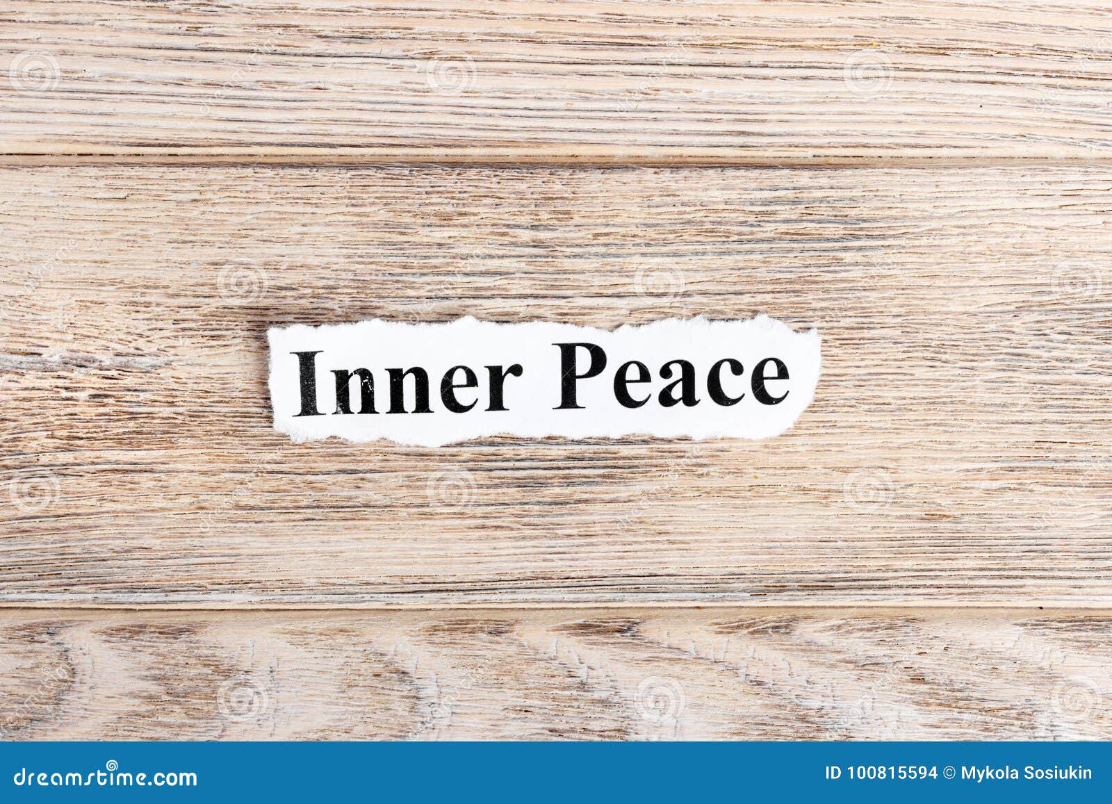 Inner Peace Text on Paper. Word Inner Peace on Torn Paper Stock Photo ...