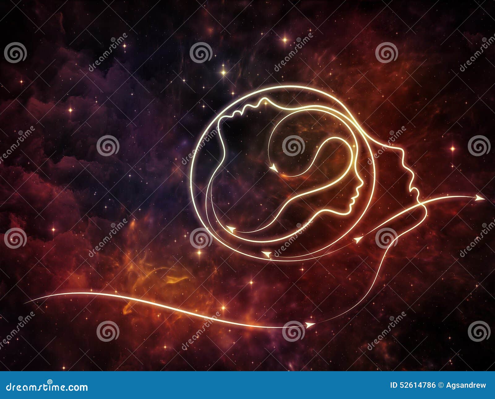 Inner Self stock photo. Image of mental, line, composition - 52614786