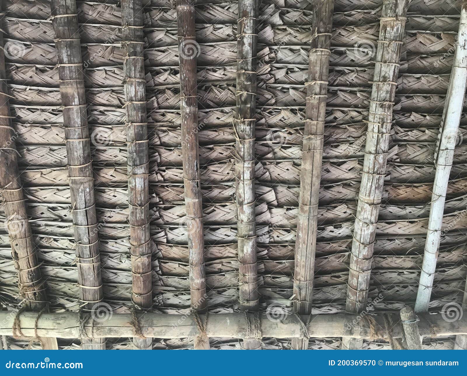 Inner Side Of An Village Hut Roof Or Ceiling Which Is Mostly Permanent ...