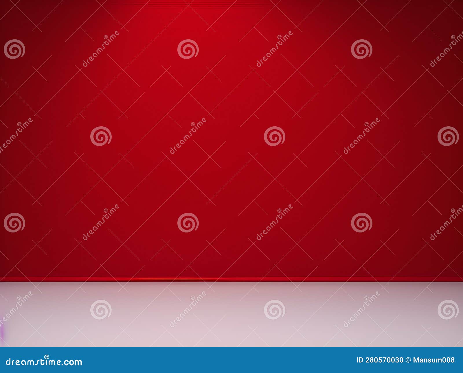 The Inner Space of the Box. Empty Red Room, Ai Generated Stock ...