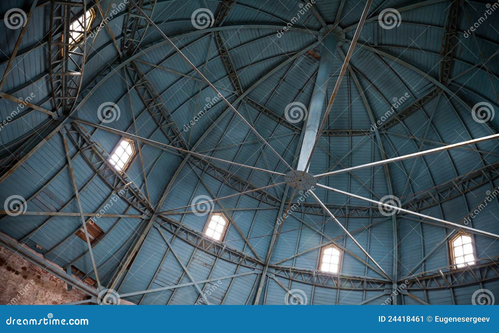 Inner Space of Dome in Old Tower Stock Image - Image of interior, dome ...