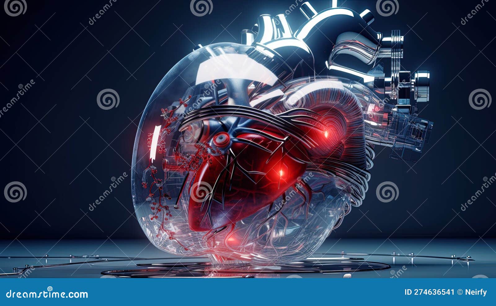 Artificial heart concept stock illustration. Illustration of closeup ...