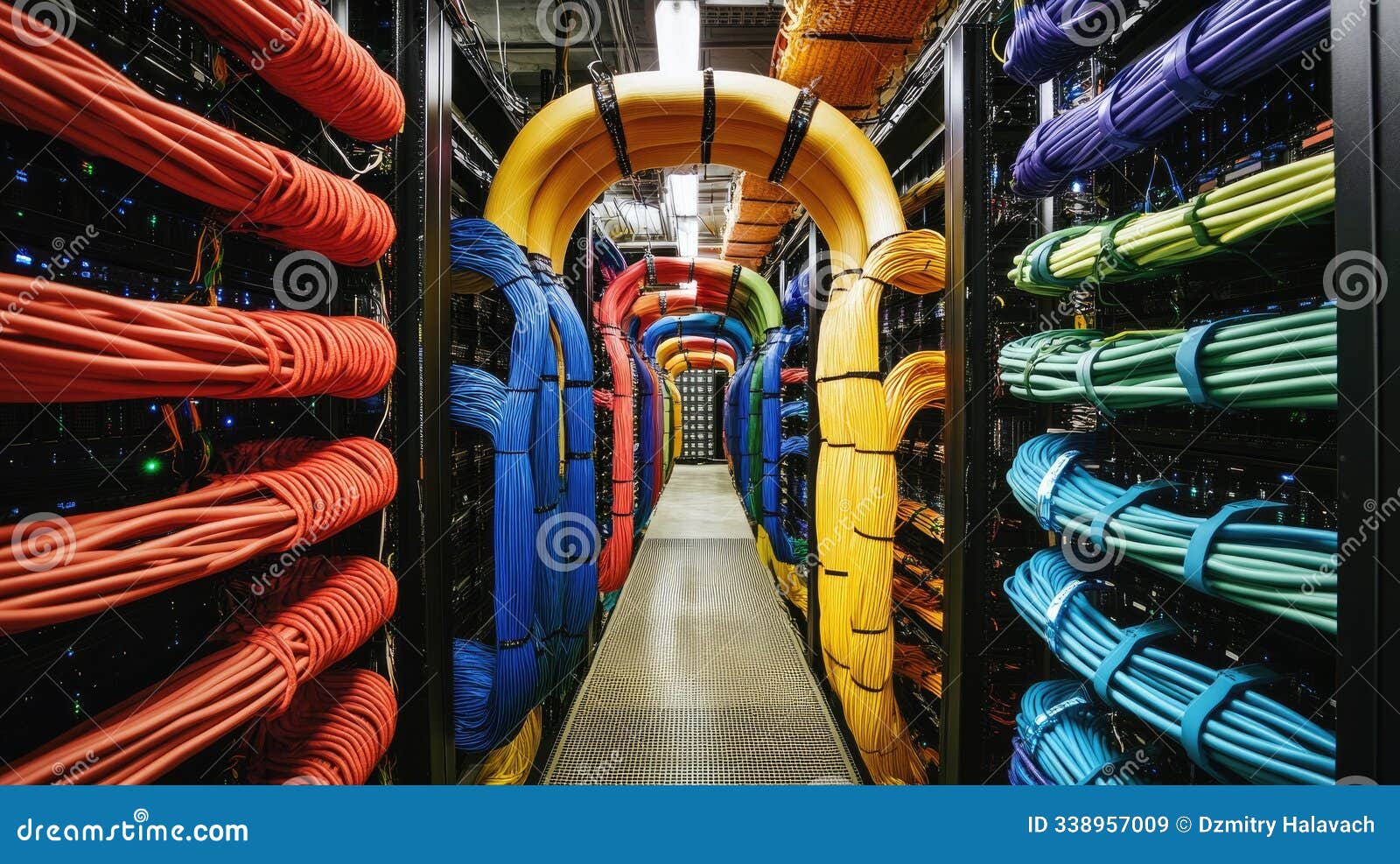 The Inner Structure of a Modern Data Center Stock Image - Image of ...