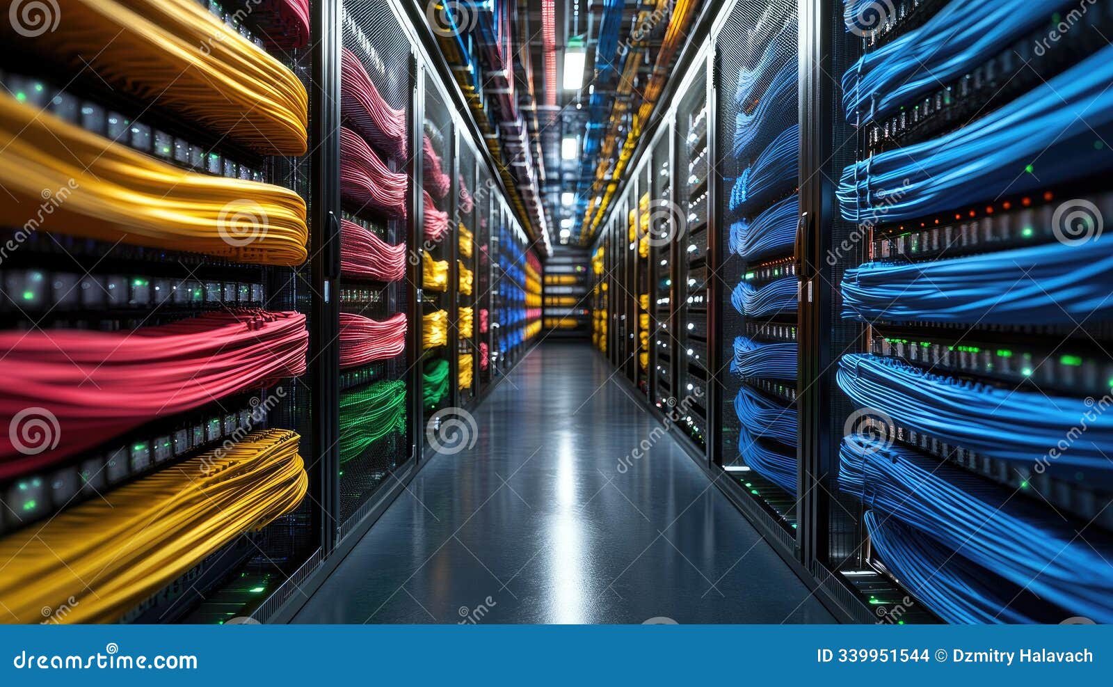 The Inner Structure of a Modern Data Center Stock Photo - Image of ...
