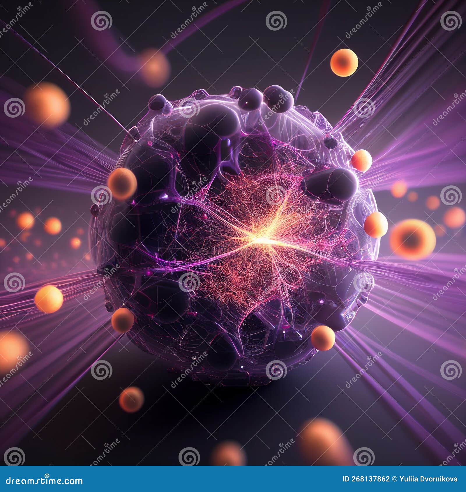 Inner Structure of Quantum Particle. Higgs Boson Stock Photo - Image of ...