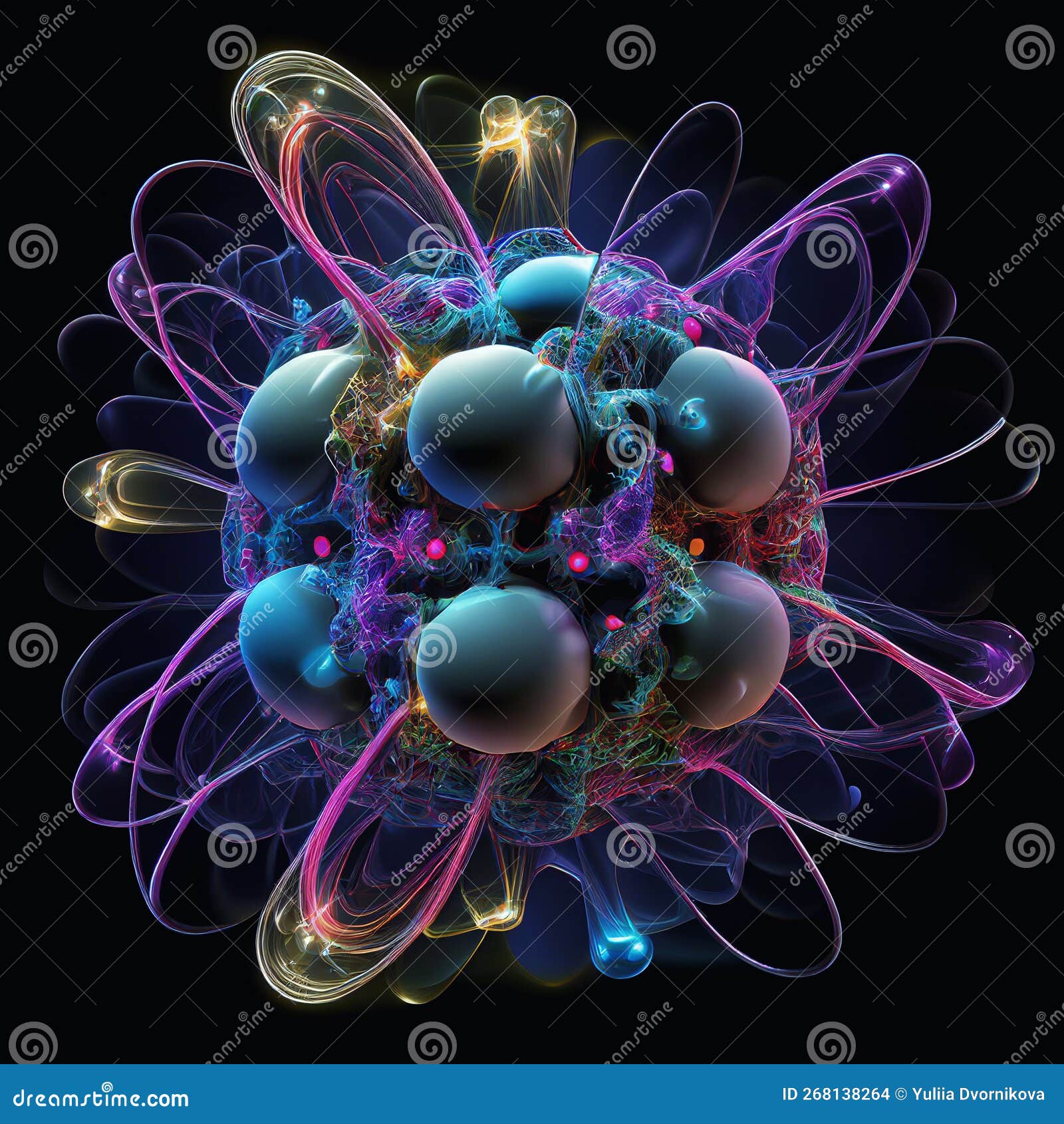 Inner Structure of Quantum Particle. Higgs Boson Stock Photo - Image of ...