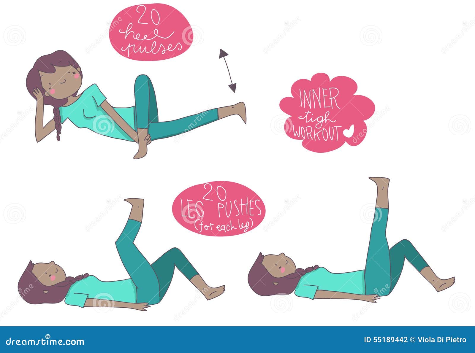 Inner Tight Illustrated Exercises Stock Illustration - Illustration of ... Inner Tight Illustrated Exercises Stock Illustration - Illustration of ...