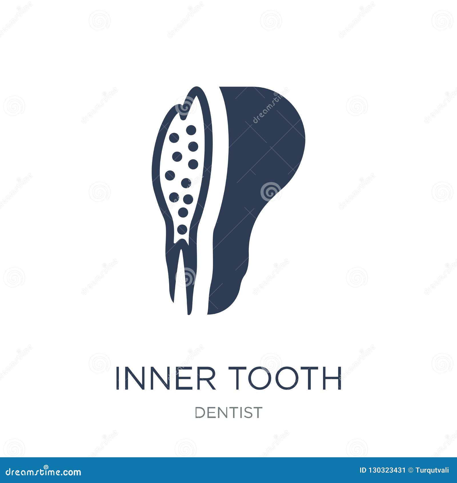 Inner Tooth Icon. Trendy Flat Vector Inner Tooth Icon on White B Stock ...