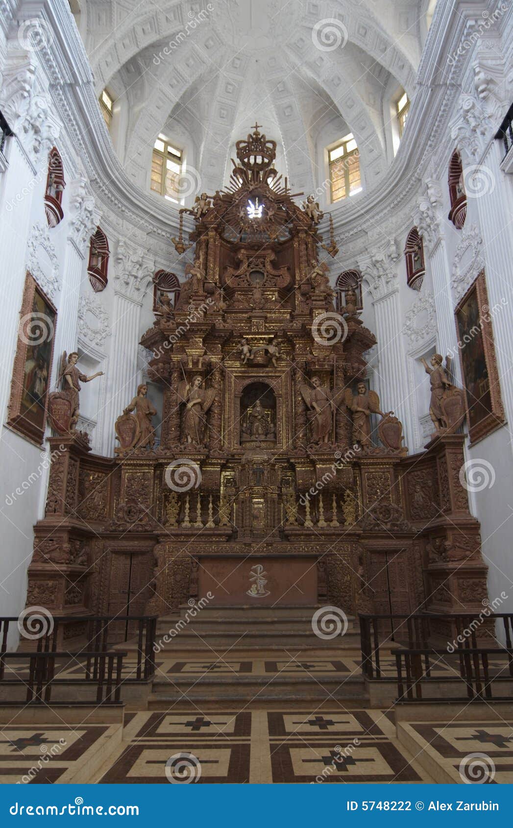 Inner View of Church of St Cajetan. Stock Photo - Image of color ...
