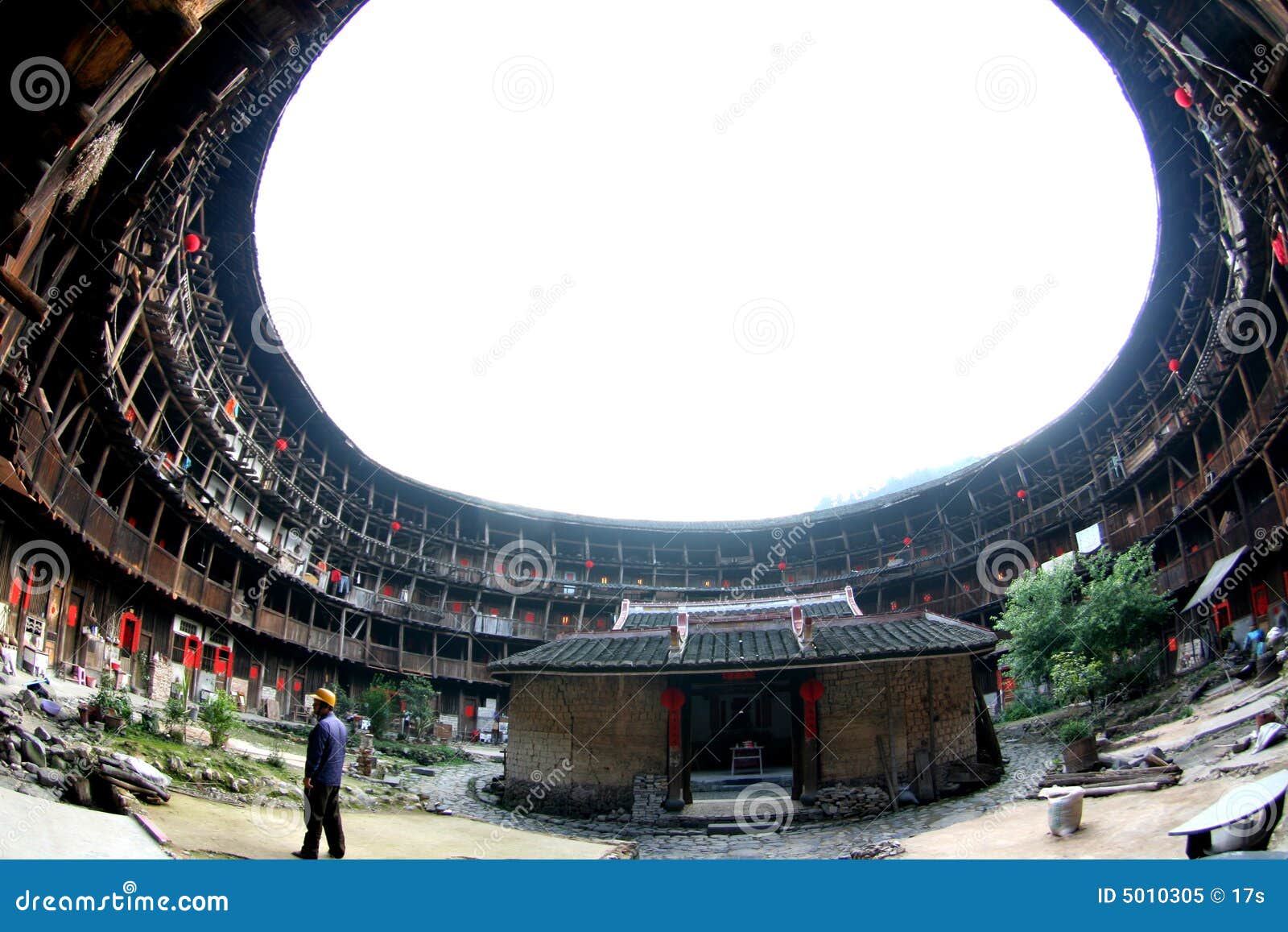 Inner View of the Circle Earth Tower Stock Image - Image of round ...
