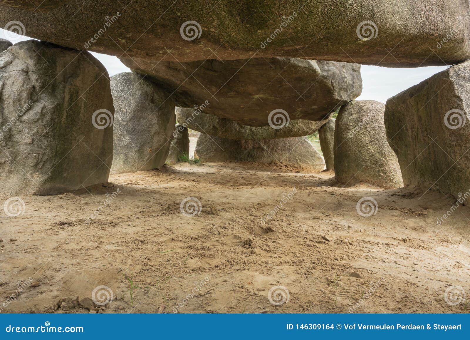 Inner view of Dolmen D54 stock photo. Image of burial - 146309164